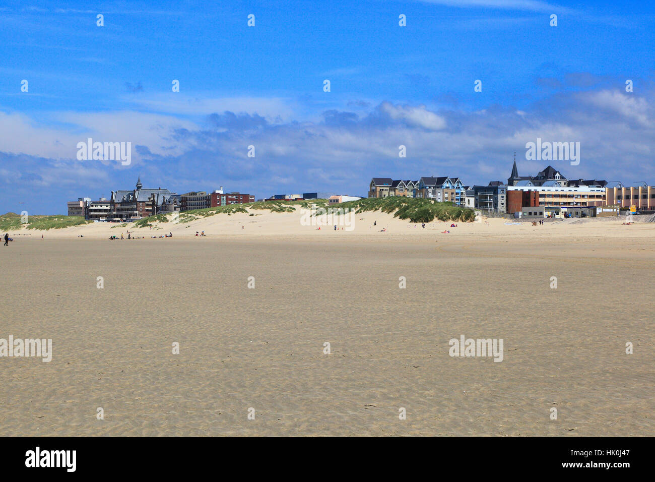 France, North Coast. Berck sur Mer. Panorama with the Charcot Institut ...