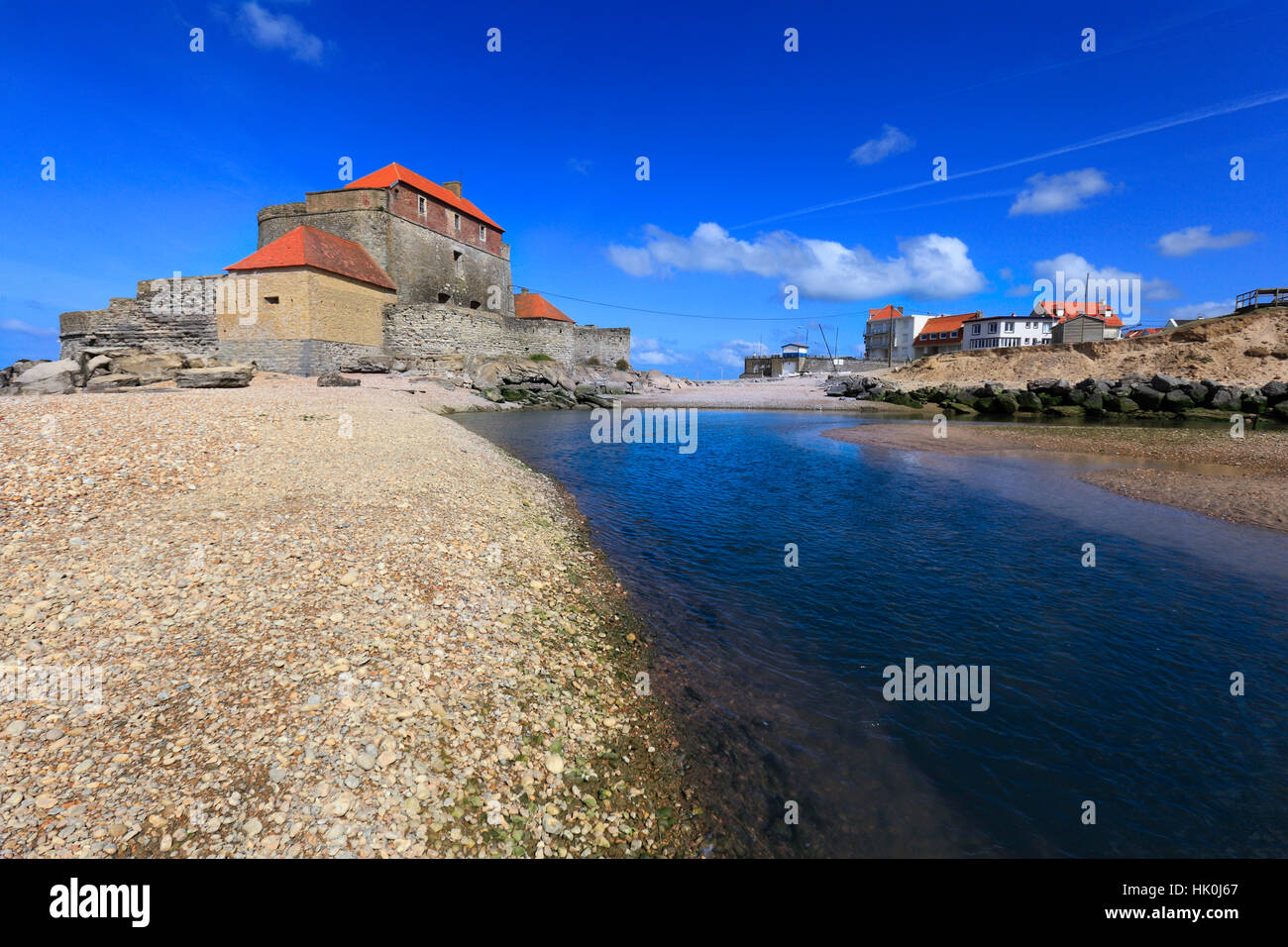 France, North Coast. Ambleteuse. Fort Mahon Stock Photo - Alamy