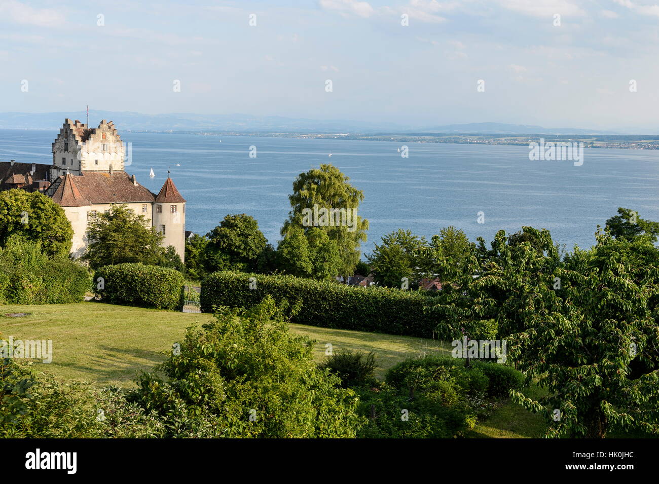 Germany, Baden-Wurttemberg, Castle of Meersburg, a small medieval town ...