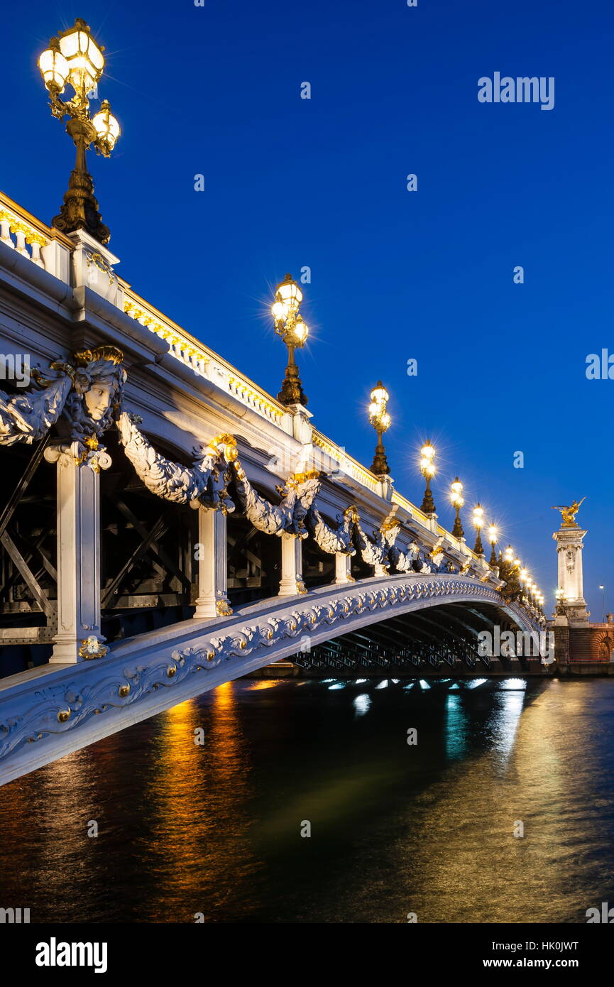 France, Paris, Alexandre III bridge at night Stock Photo - Alamy
