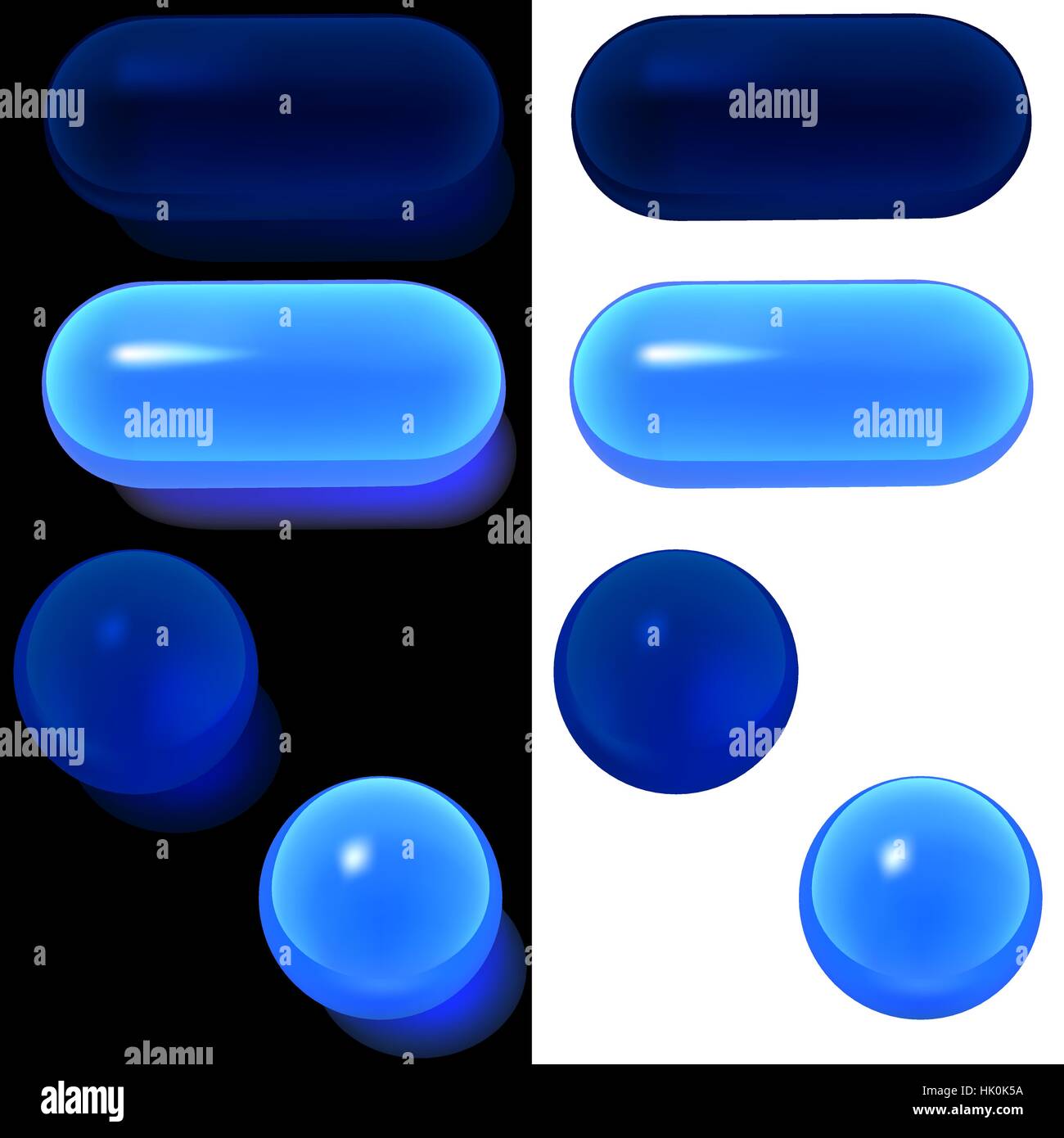 Blue Glass Website Buttons Stock Vector Image & Art - Alamy