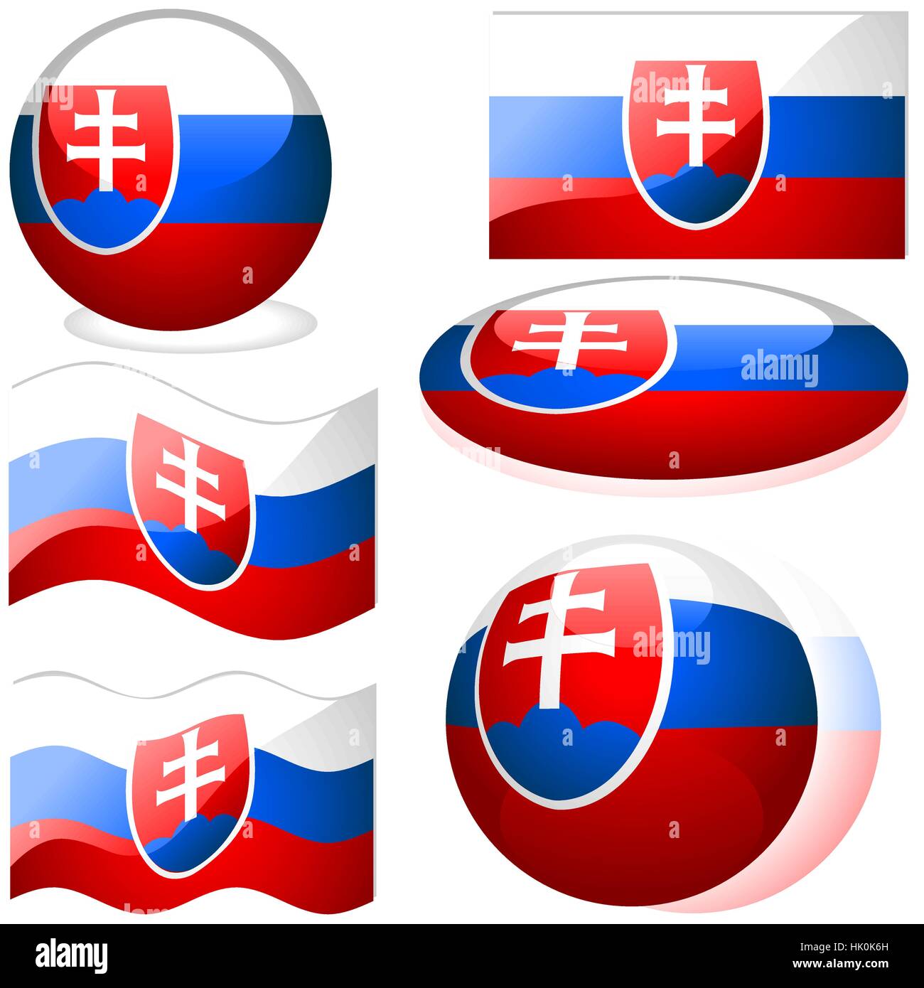 Slovakia Flag Icons Stock Vector Image & Art - Alamy
