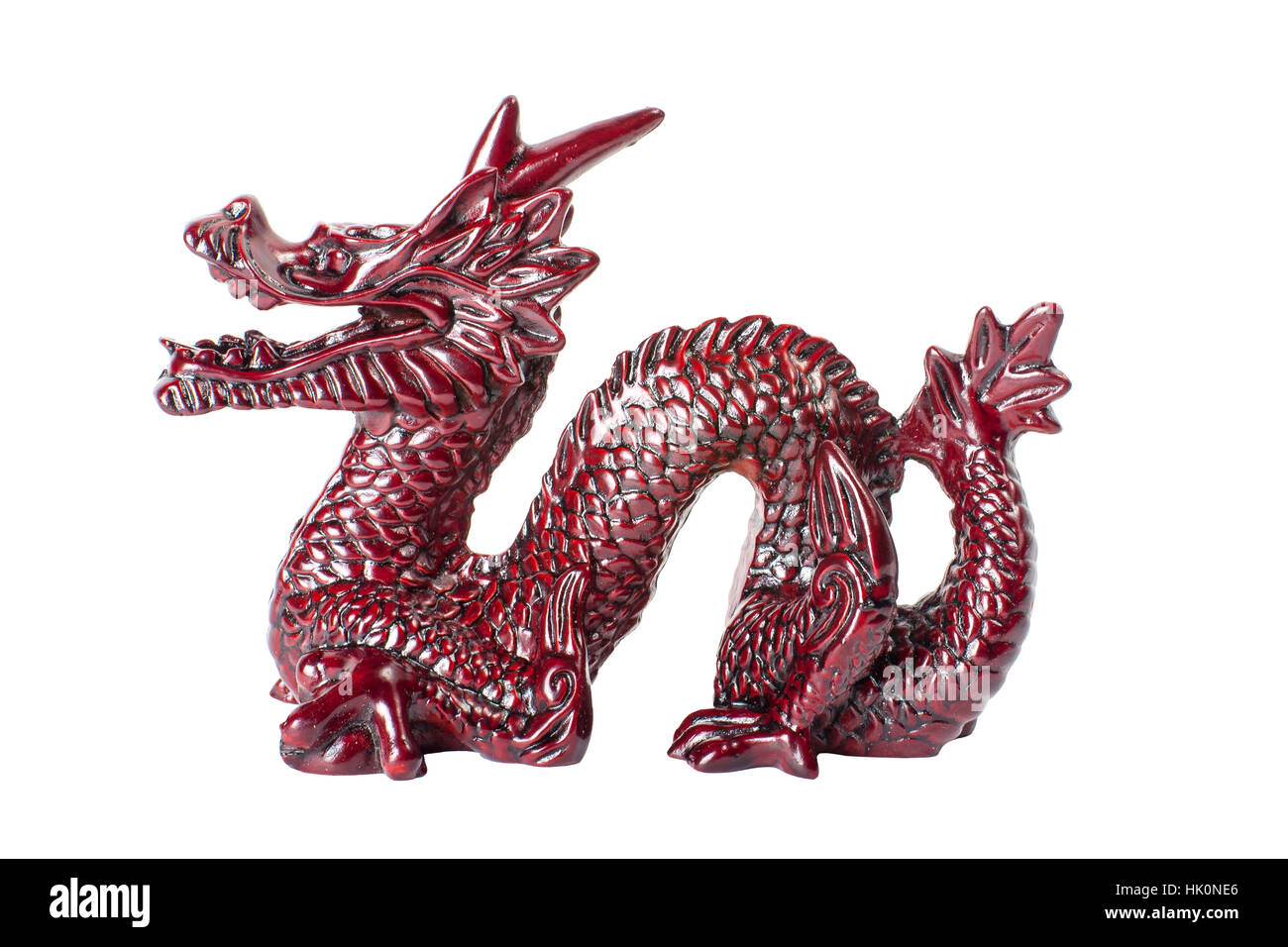 Brown dragon isolated on white background Stock Photo - Alamy