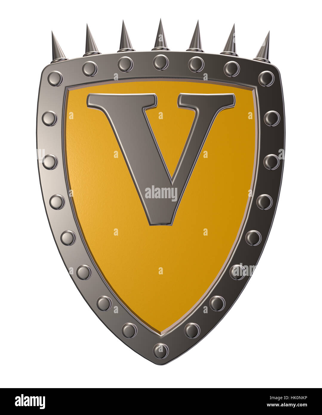 Shield letter v hi-res stock photography and images - Alamy