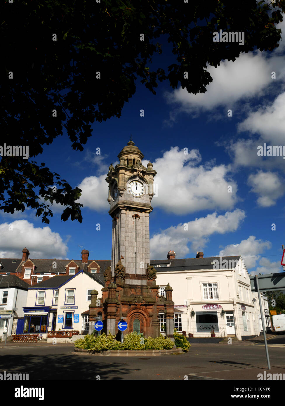 Clock tower at the junction of Queen Street and New North Road, Exeter ...