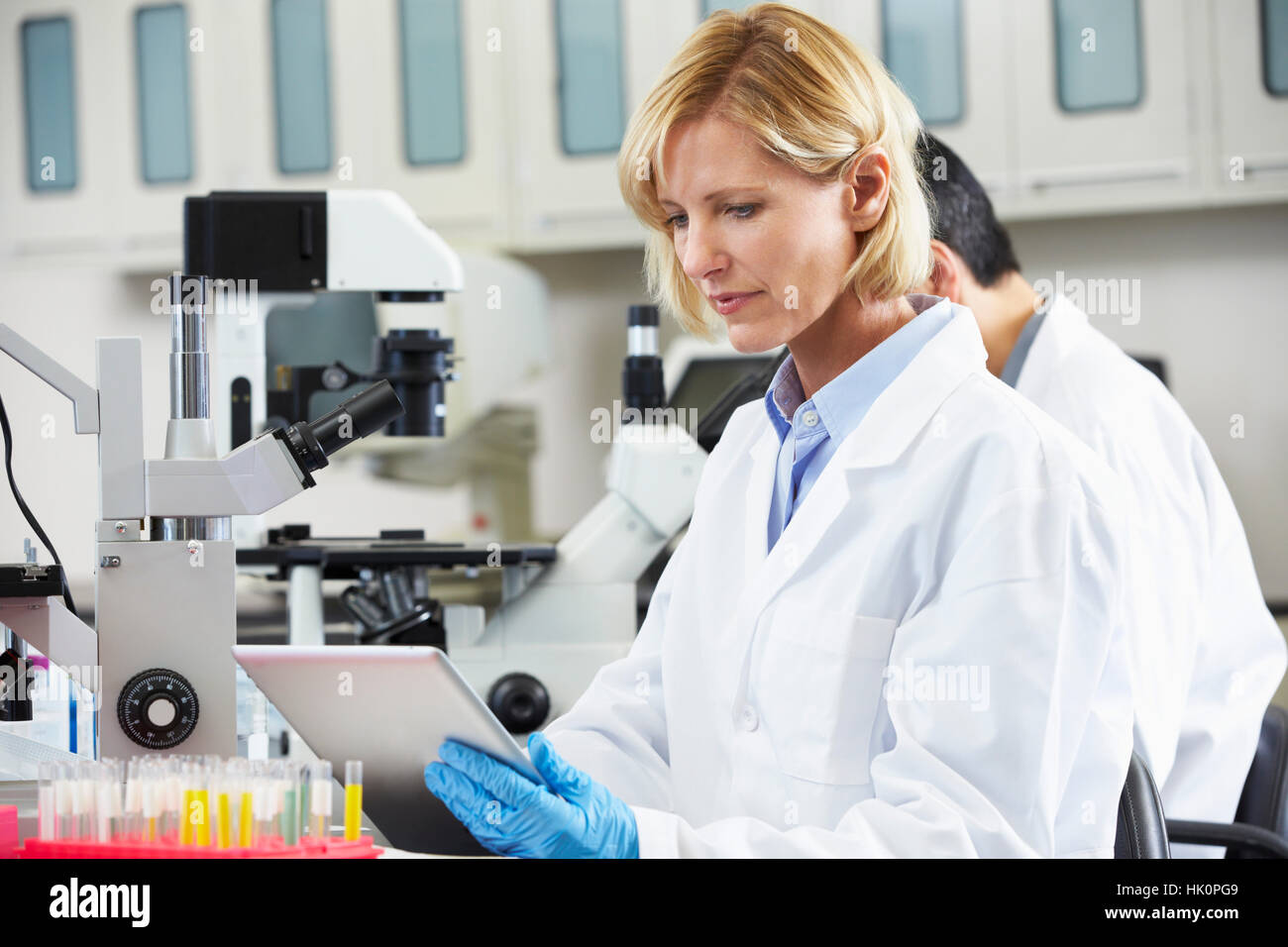 Asian scientist working together laboratory hi-res stock photography ...