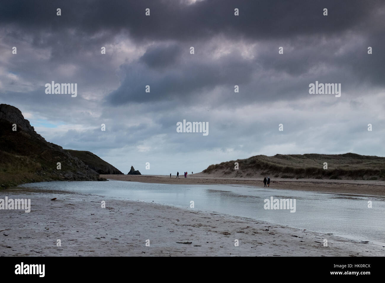 winter scene on beach Stock Photo - Alamy