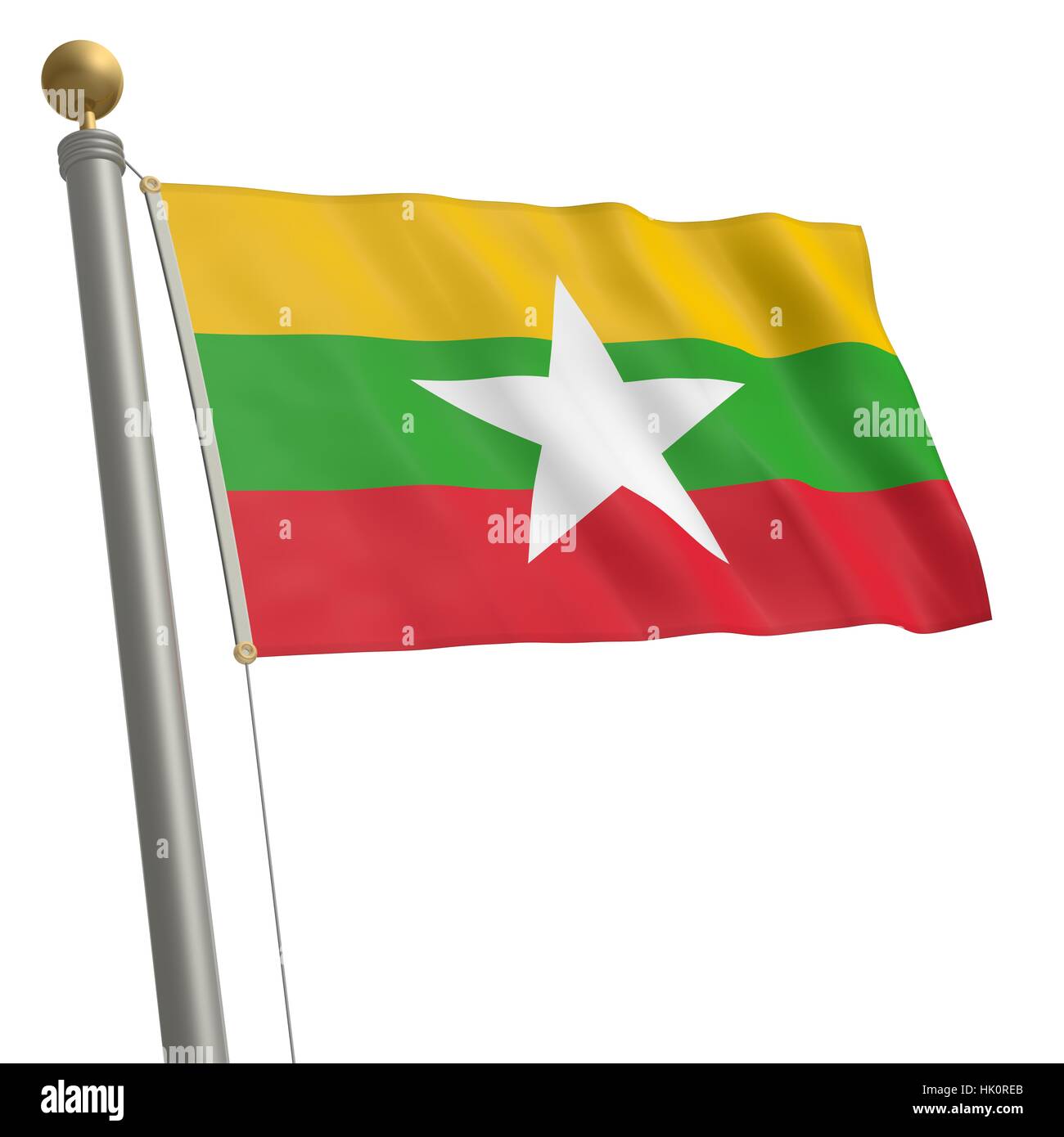 Burma flag hi-res stock photography and images - Alamy