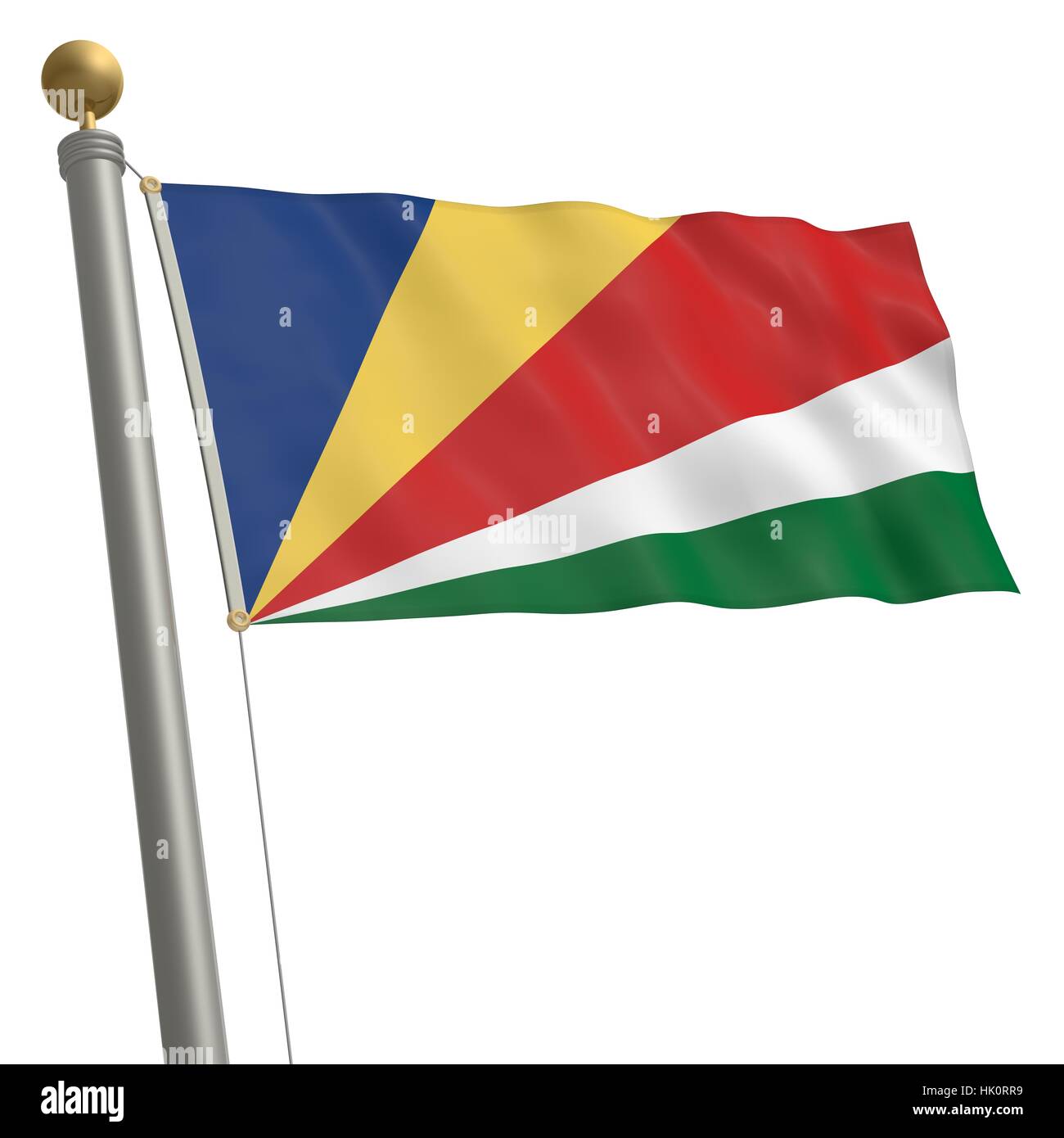 africa, flag, mast, seychelles, bar, flagstaff, isolated, optional ...