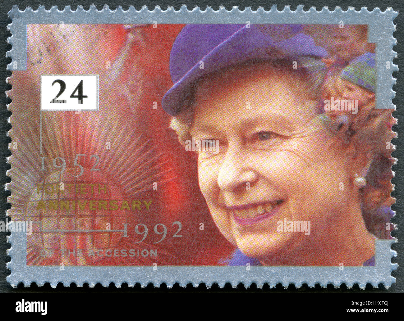 UK - CIRCA 1992: A postage stamp from the UK, the 40th Anniversary of ...