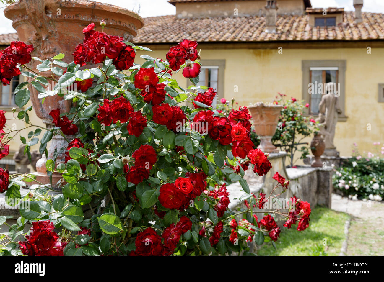 Villa Gamberaia, Settignano, Florence, Tuscany, Italy. Formal ...