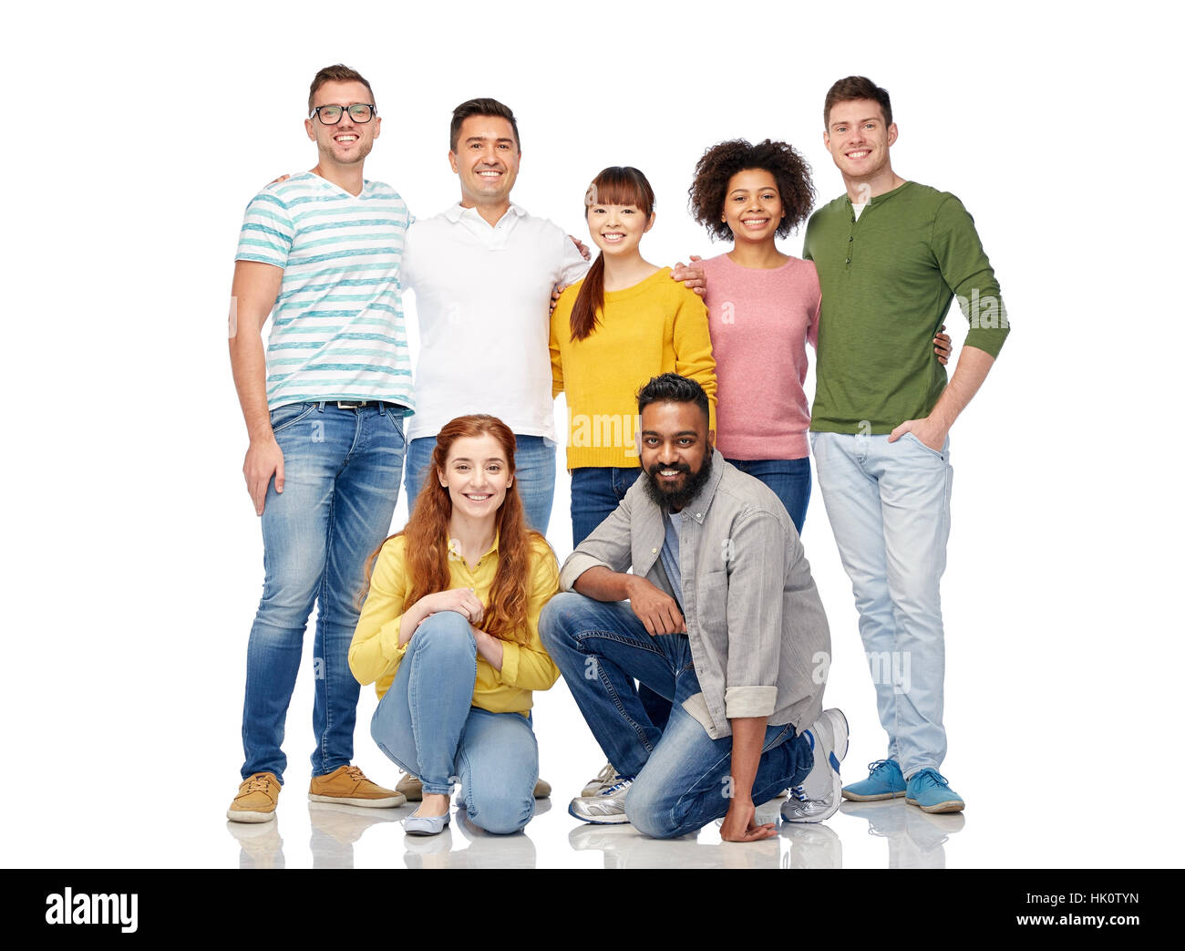 international group of happy smiling people Stock Photo - Alamy