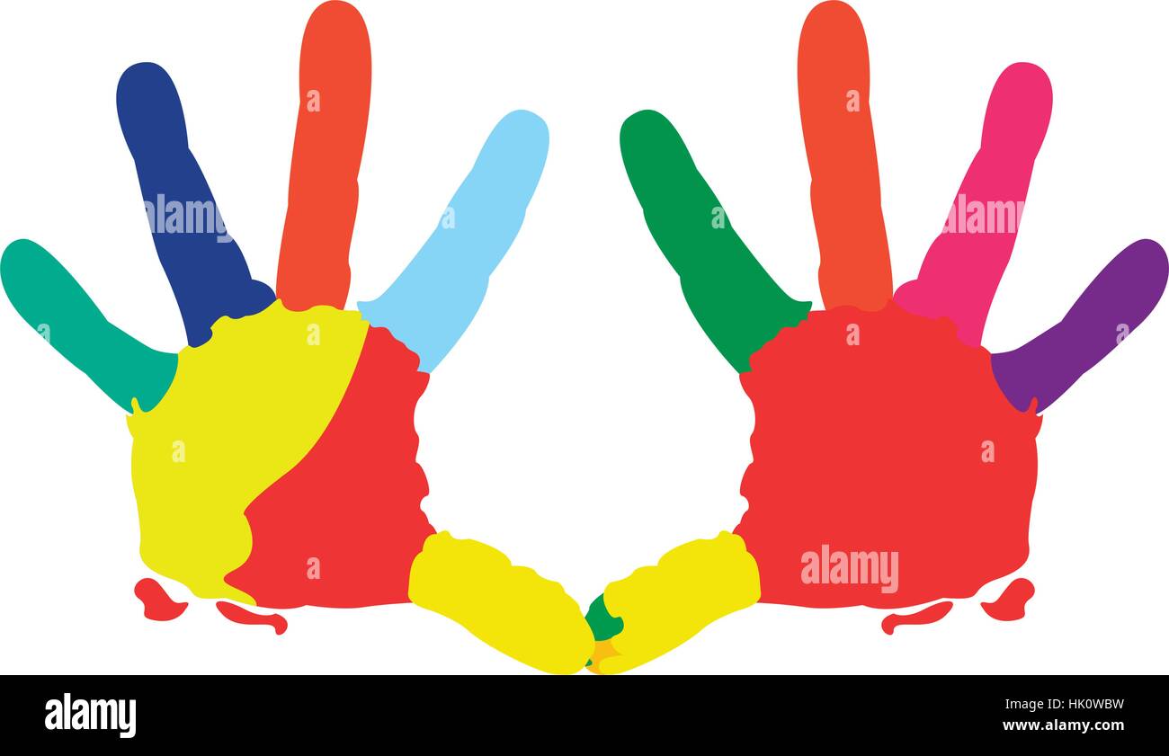Isolated hand prints Stock Vector Image & Art - Alamy