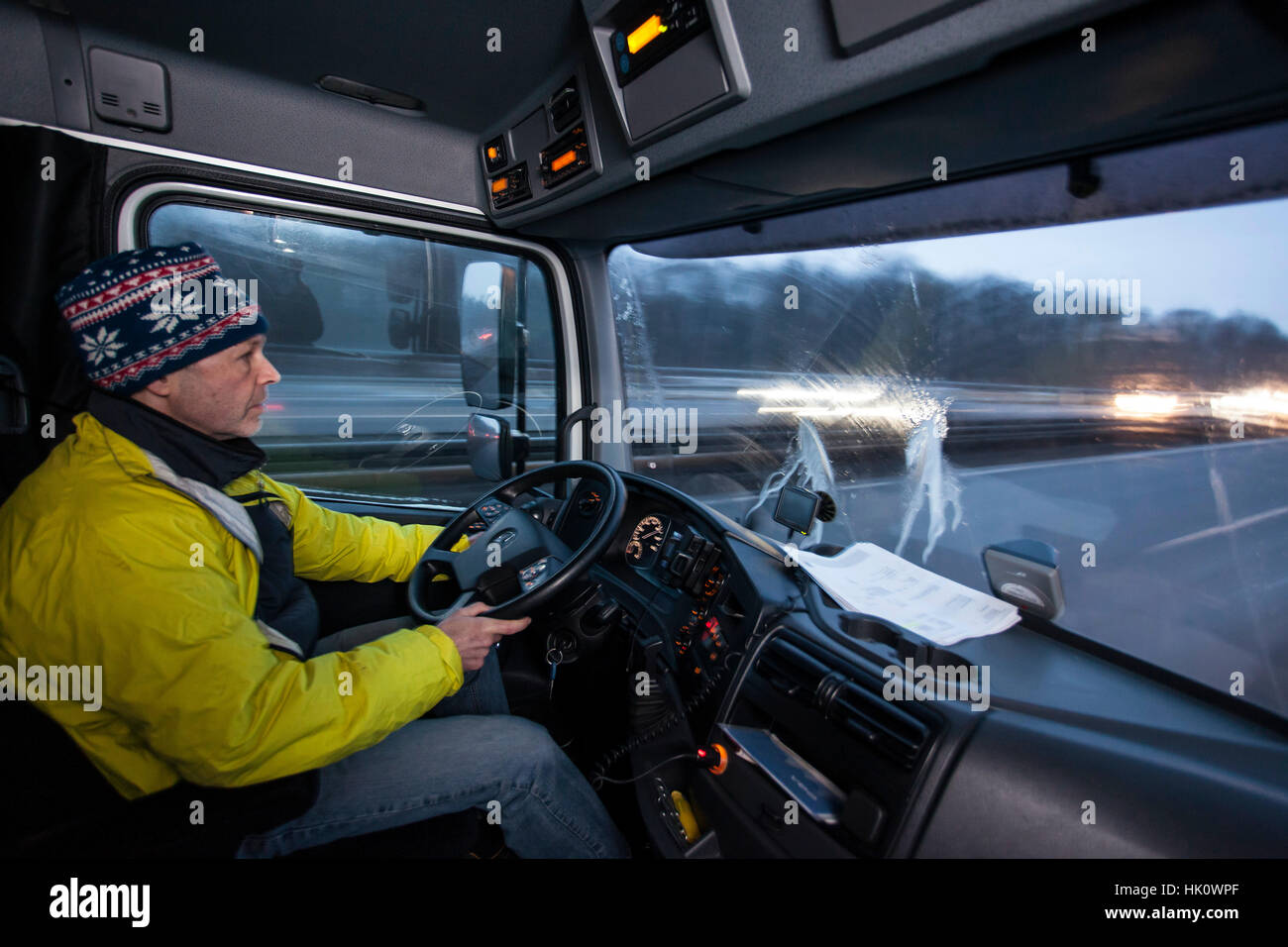 Professional driver on tour Stock Photo - Alamy