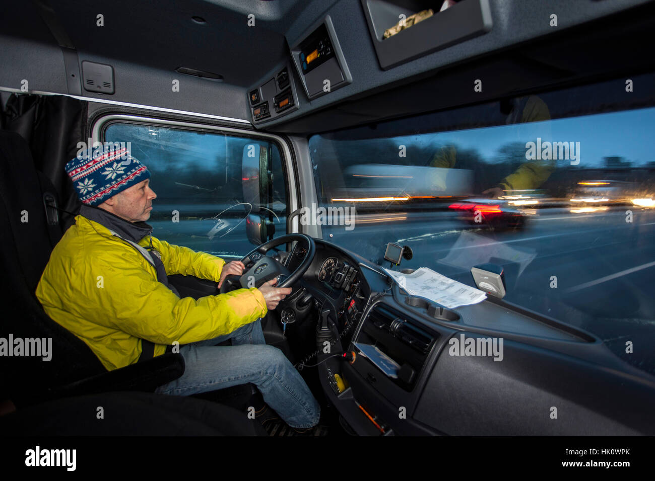 Professional driver on tour Stock Photo - Alamy