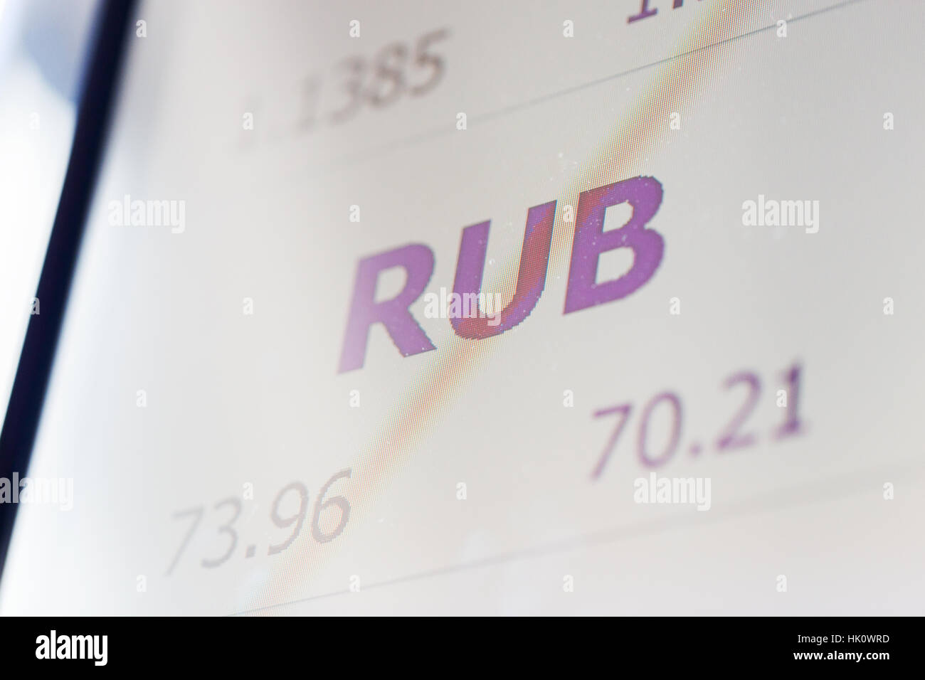 digital display with currency exchange rates Stock Photo - Alamy