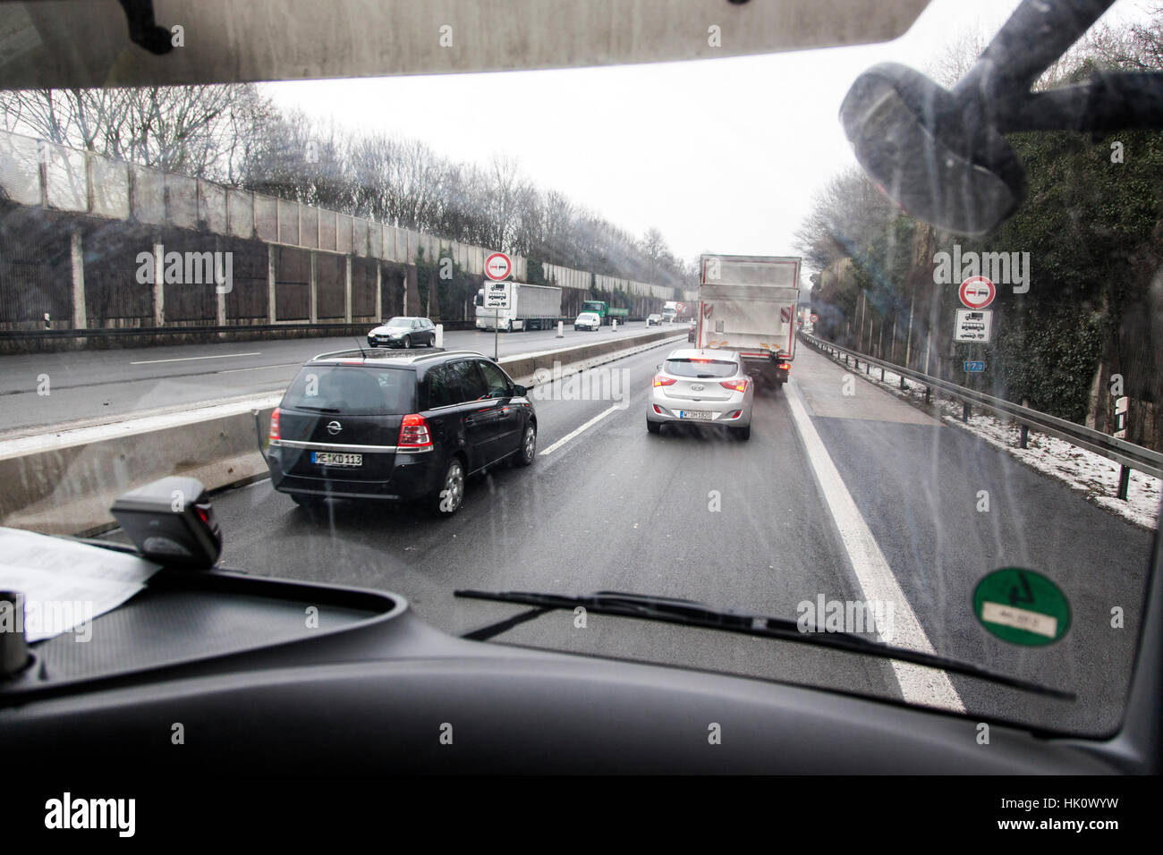 Car windscreen view traffic hi-res stock photography and images - Alamy
