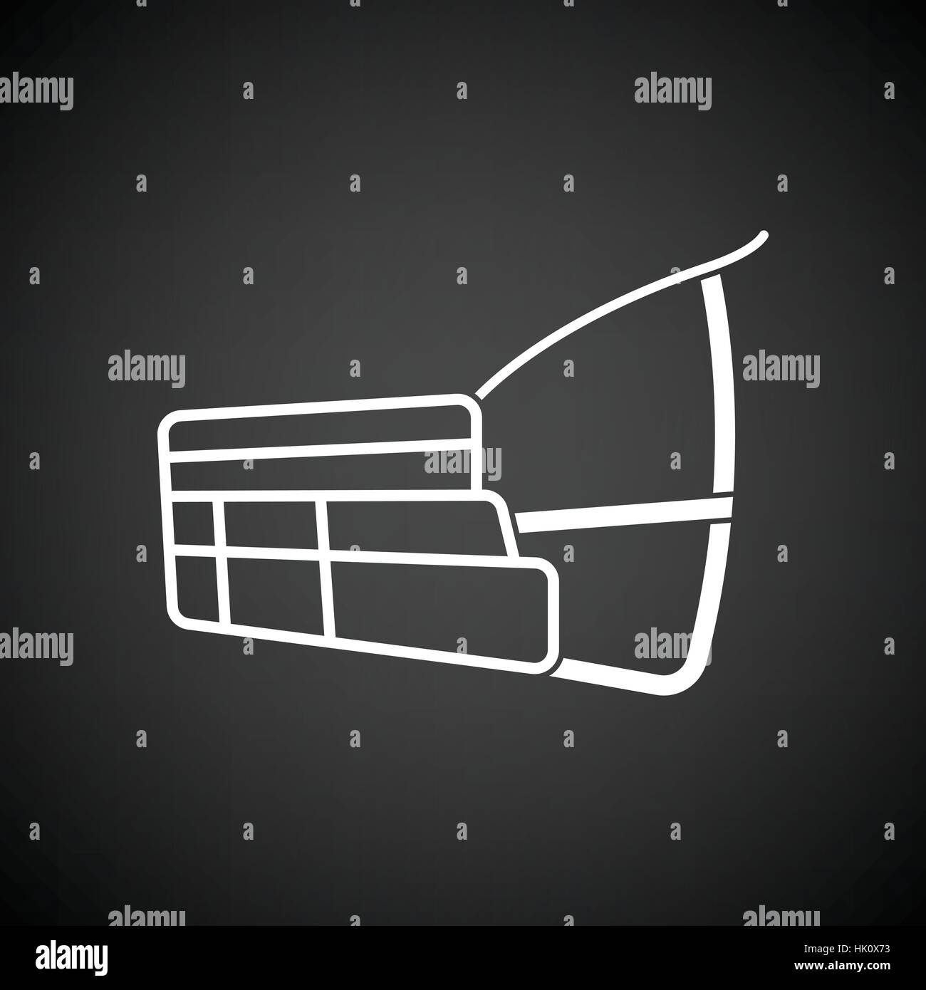 Dog muzzle icon. Black background with white. Vector illustration Stock ...