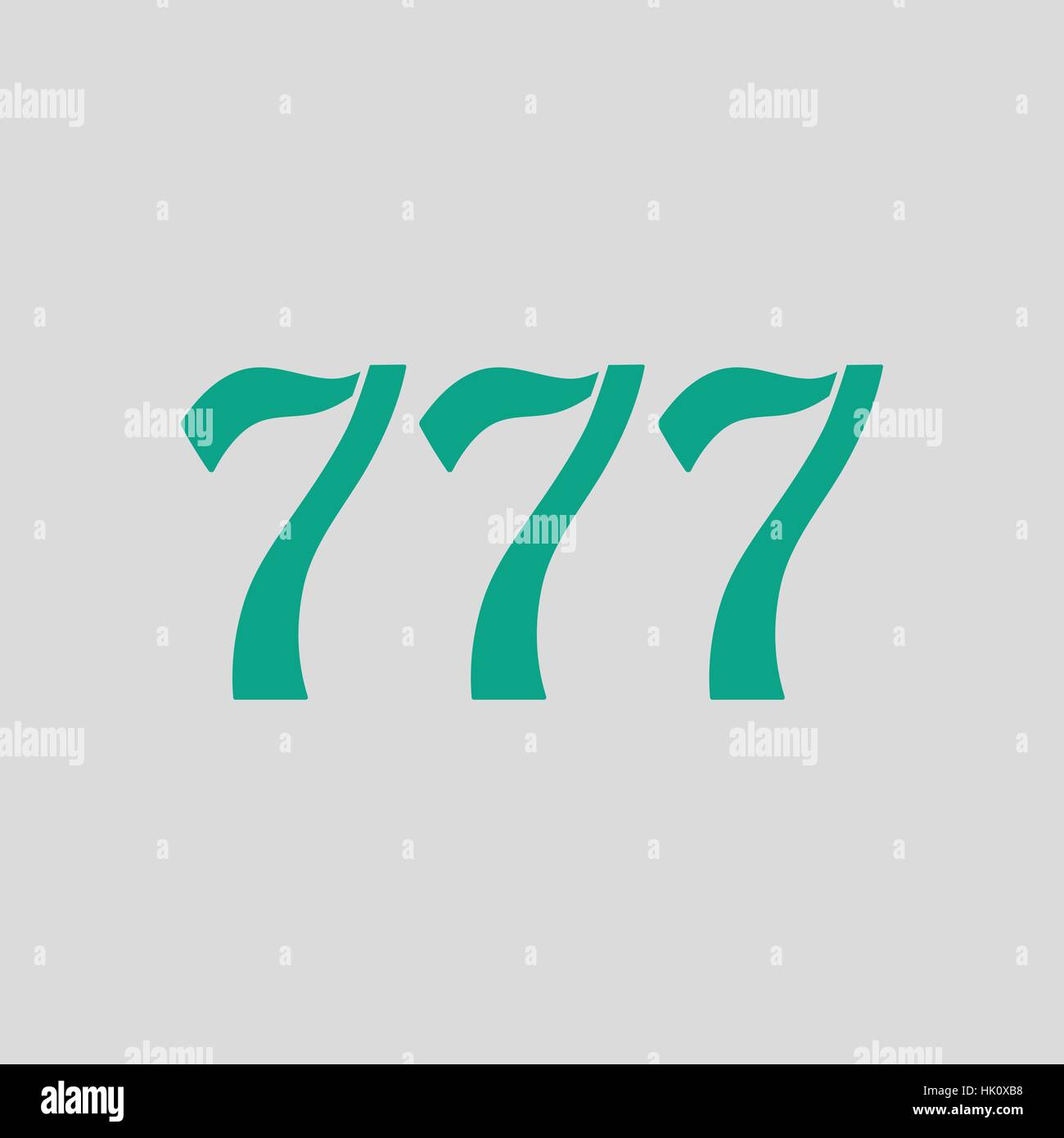 777 icon. Gray background with green. Vector illustration Stock Vector ...