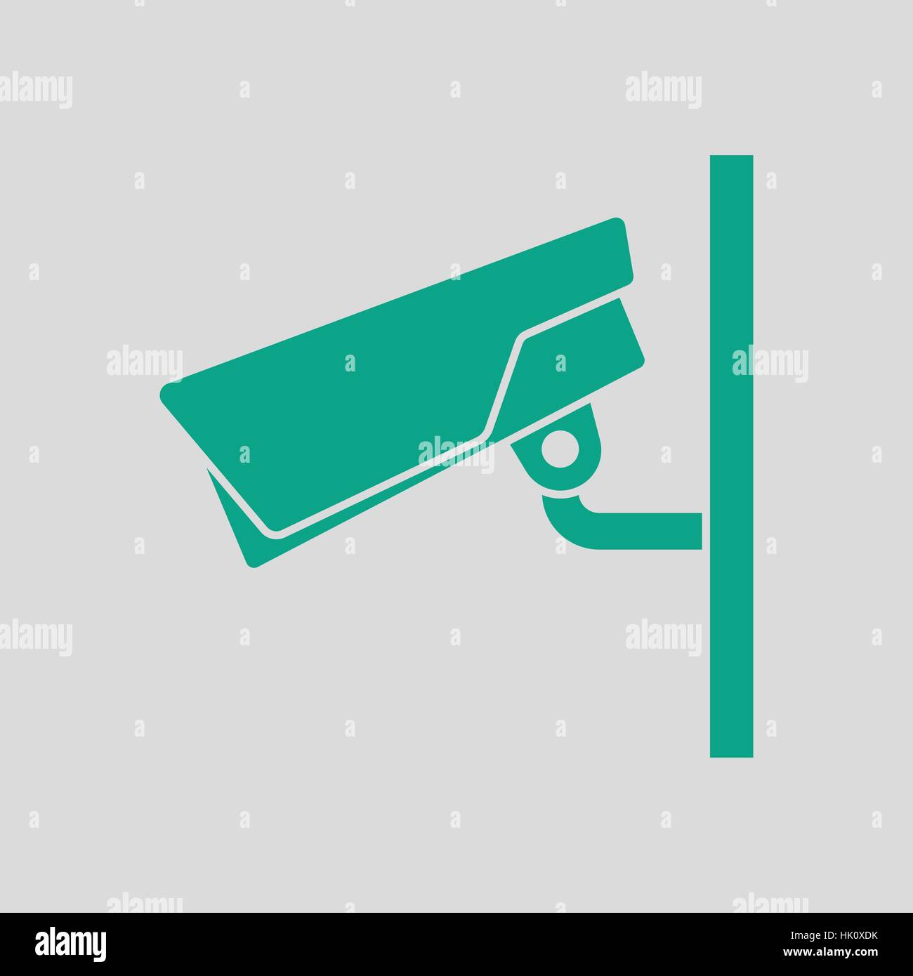 Security camera icon. Gray background with green. Vector illustration ...