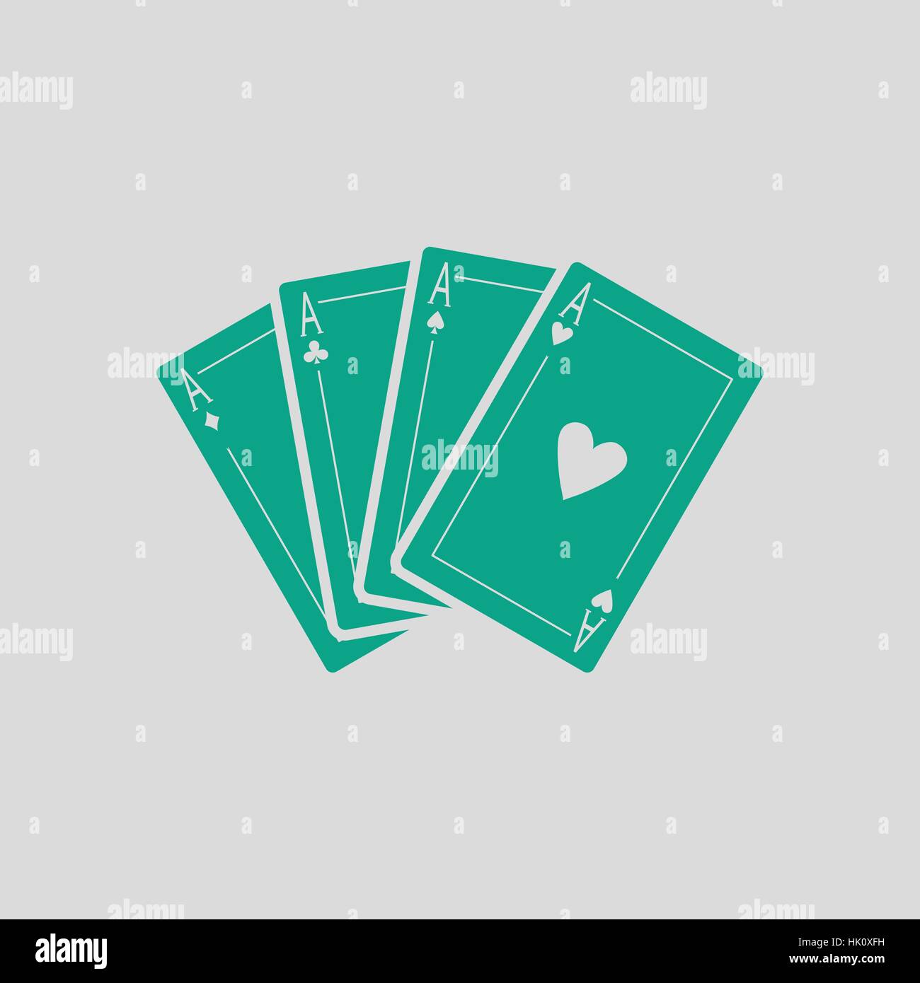 Set of four card icons. Gray background with green. Vector illustration ...