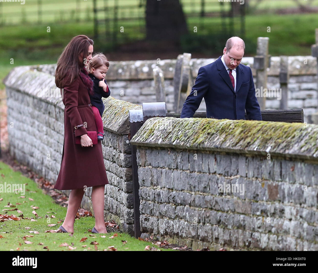 The Duke and Duchess of Cambridge arrive at St Marks Englefield with ...