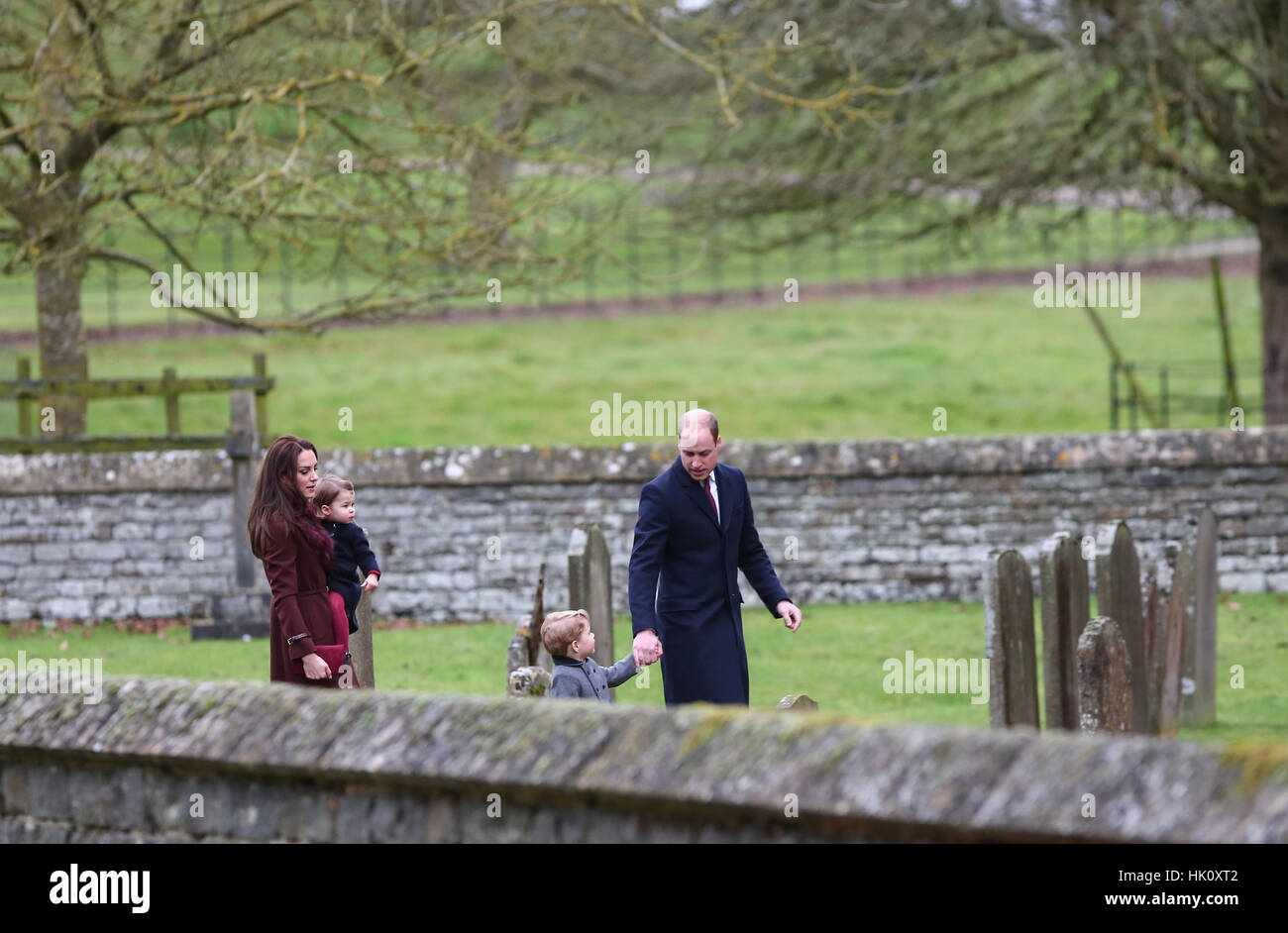 The Duke and Duchess of Cambridge arrive at St Marks Englefield with ...