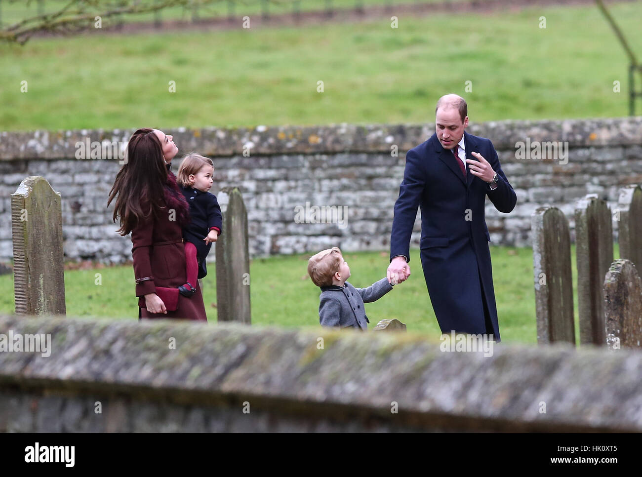 The Duke and Duchess of Cambridge arrive at St Marks Englefield with ...