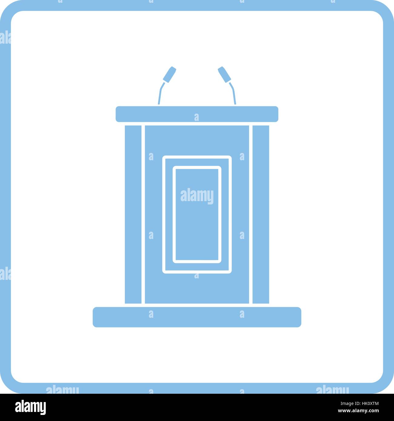 Witness stand icon. Blue frame design. Vector illustration Stock Vector ...