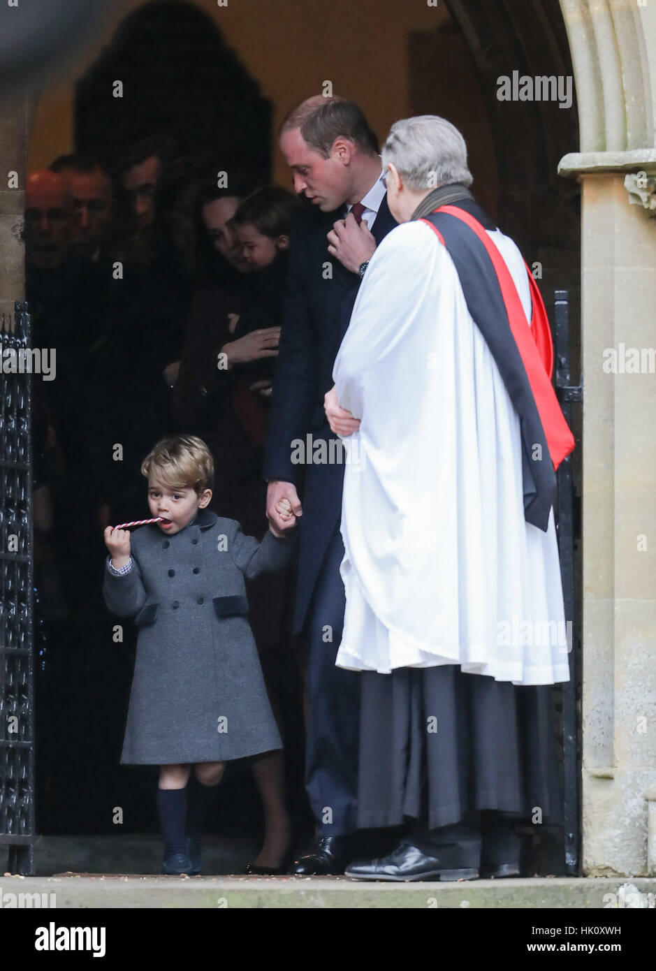 The Duke and Duchess of Cambridge arrive at St Marks Englefield with ...