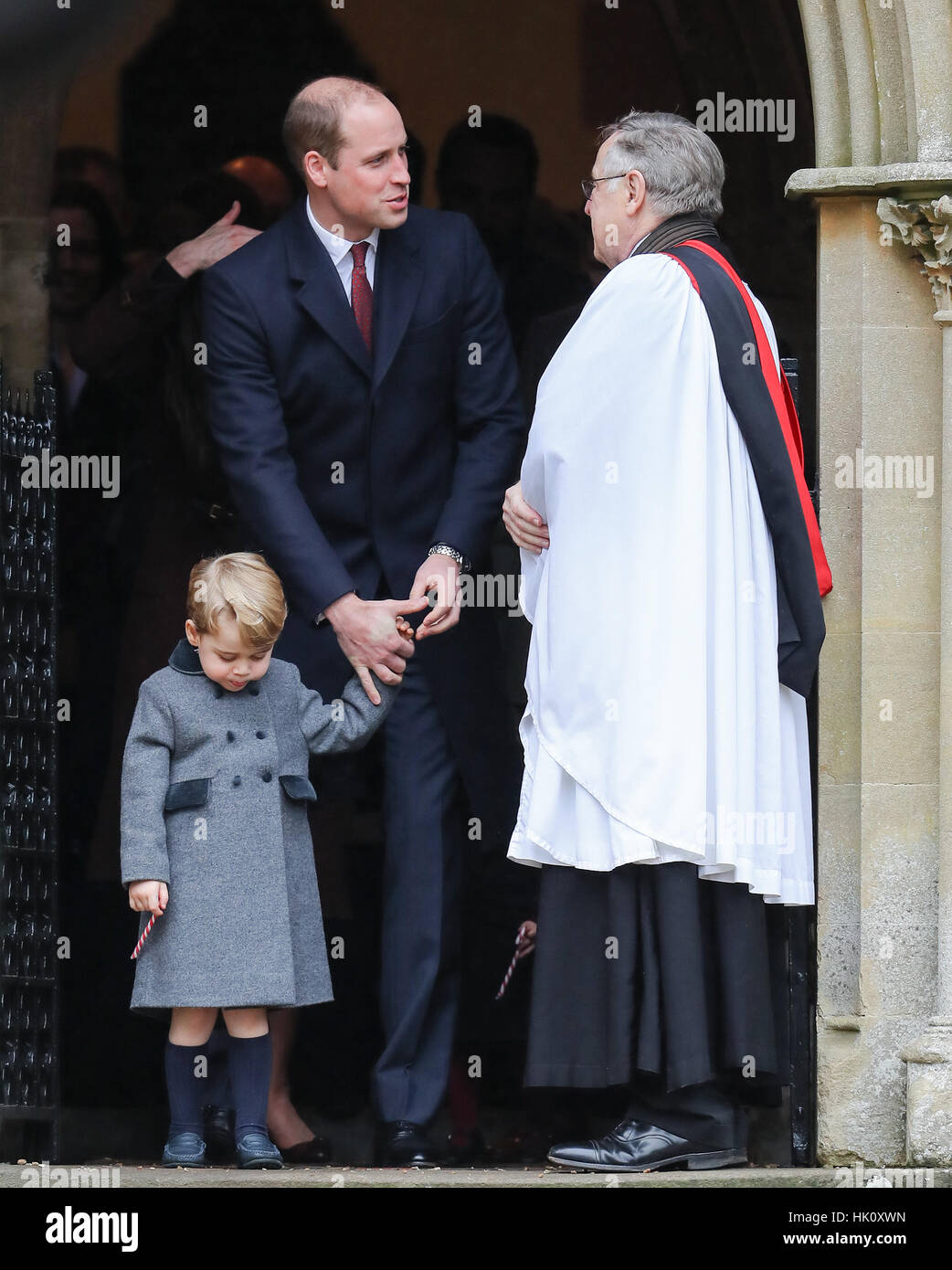 The Duke and Duchess of Cambridge arrive at St Marks Englefield with ...