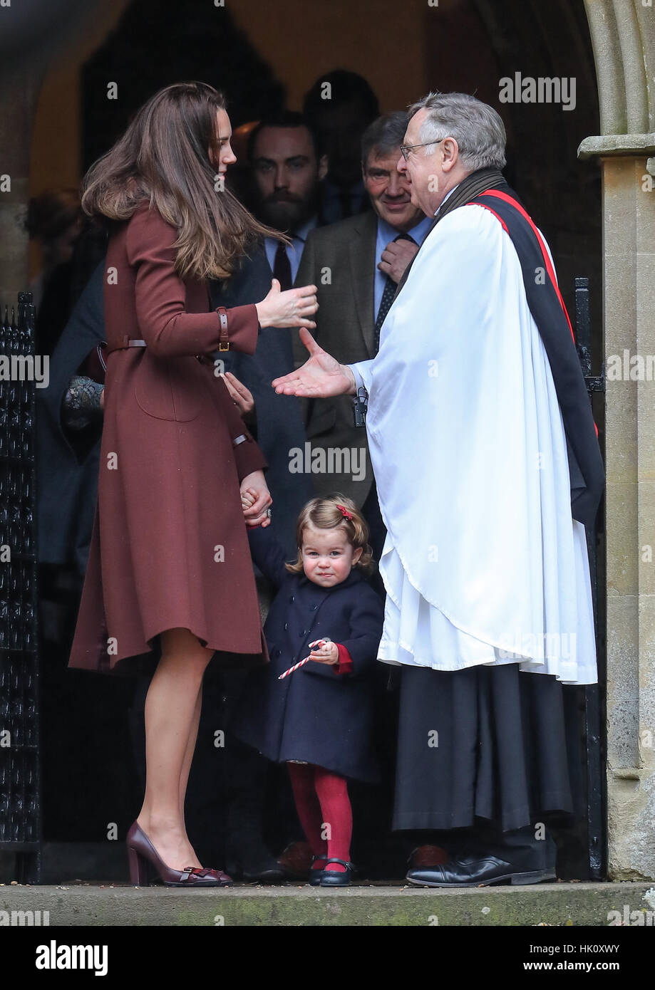 The Duke and Duchess of Cambridge arrive at St Marks Englefield with ...
