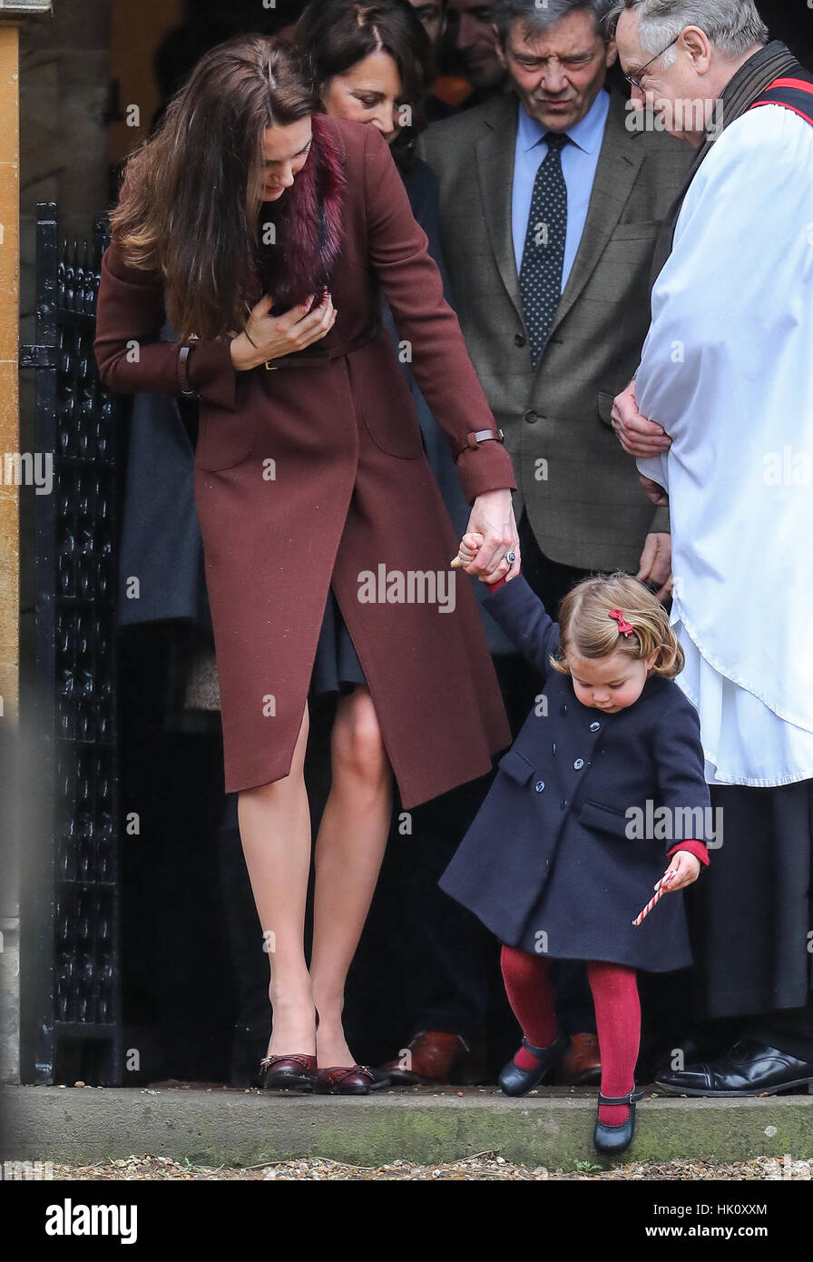The Duke and Duchess of Cambridge arrive at St Marks Englefield with ...