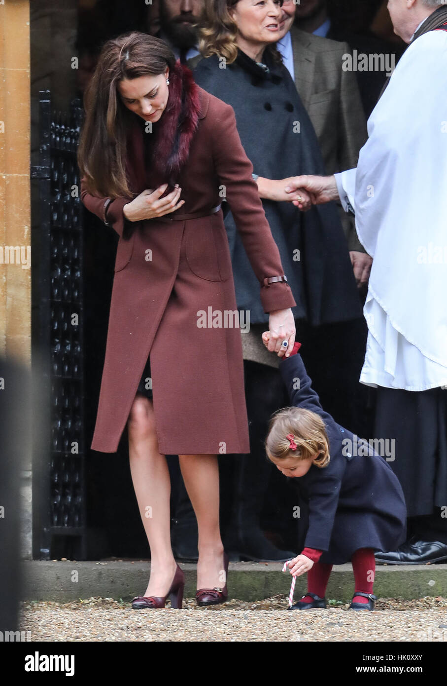 The Duke and Duchess of Cambridge arrive at St Marks Englefield with ...