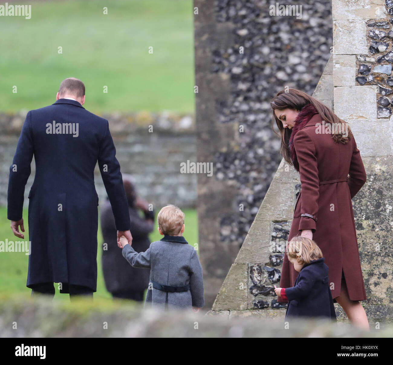 The Duke and Duchess of Cambridge arrive at St Marks Englefield with ...