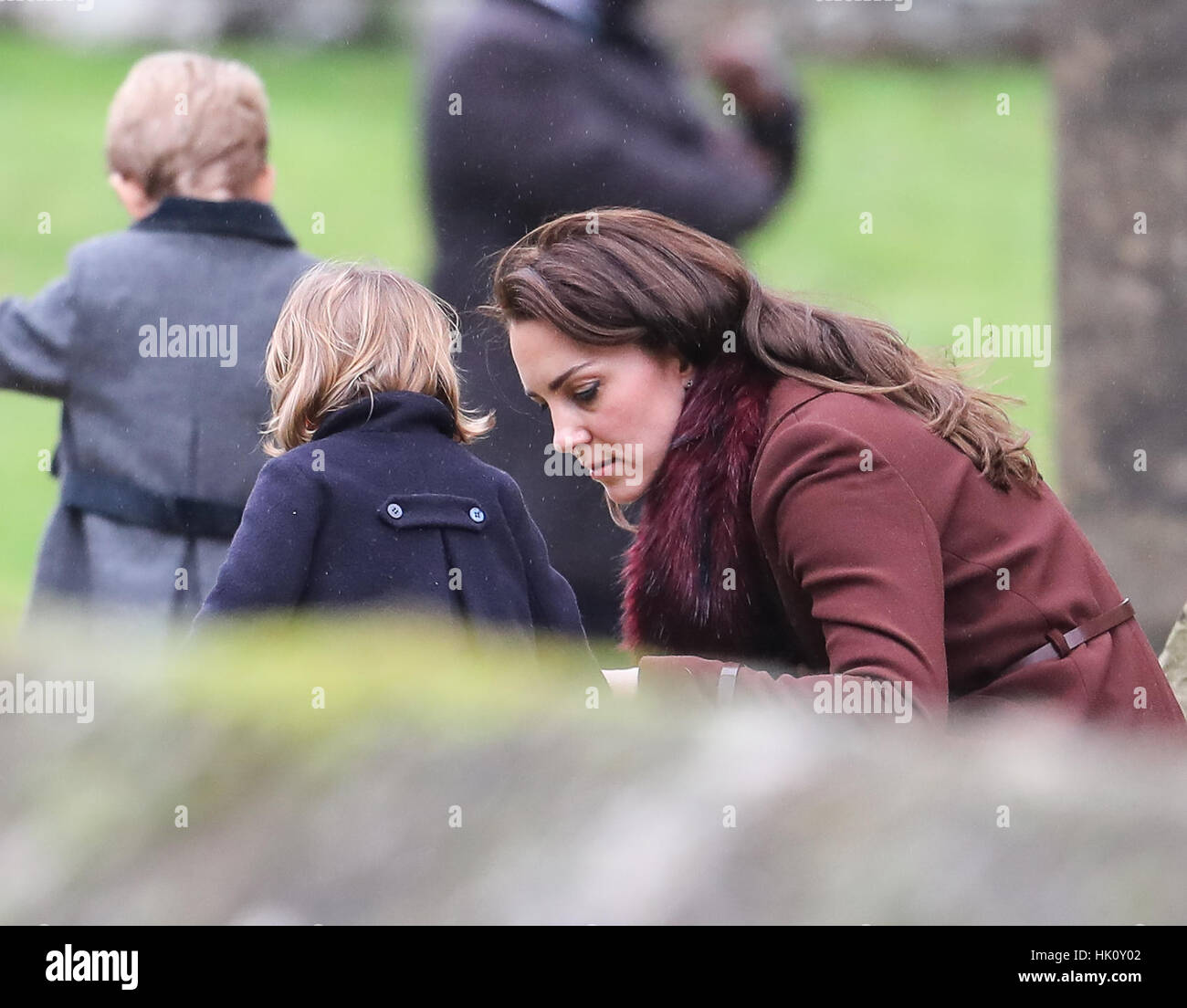The Duke and Duchess of Cambridge arrive at St Marks Englefield with ...