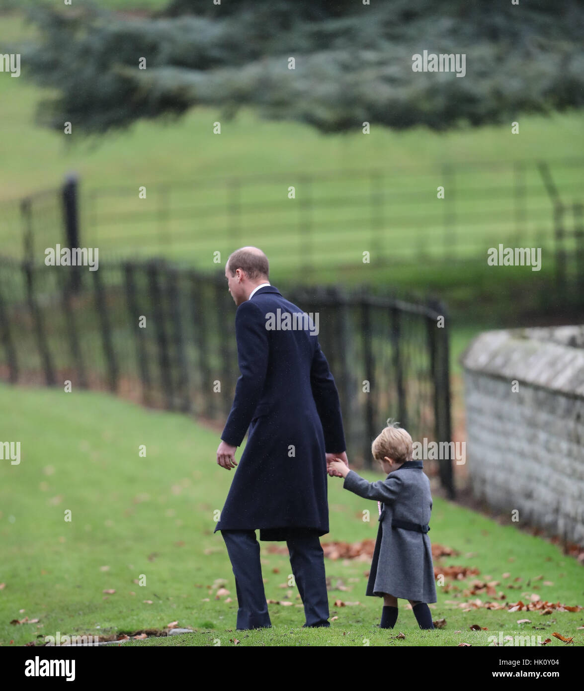 The Duke and Duchess of Cambridge arrive at St Marks Englefield with ...