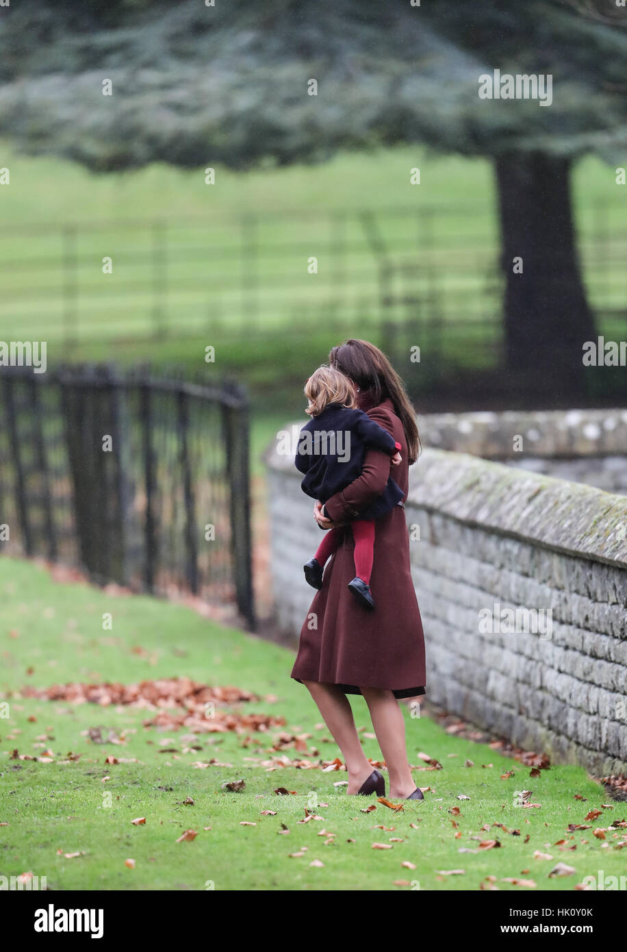 The Duke and Duchess of Cambridge arrive at St Marks Englefield with ...