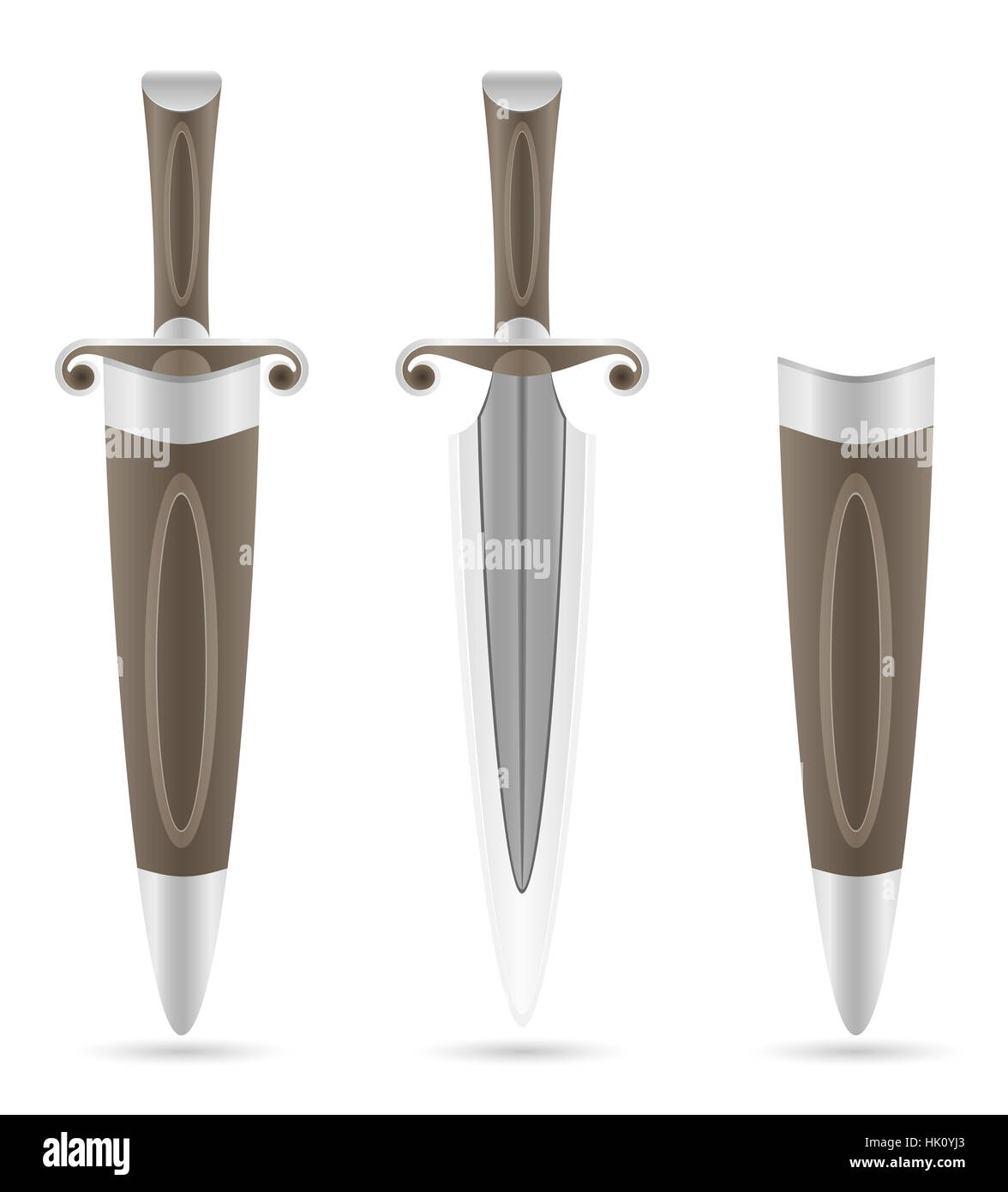 battle dagger medieval stock illustration isolated on white background ...