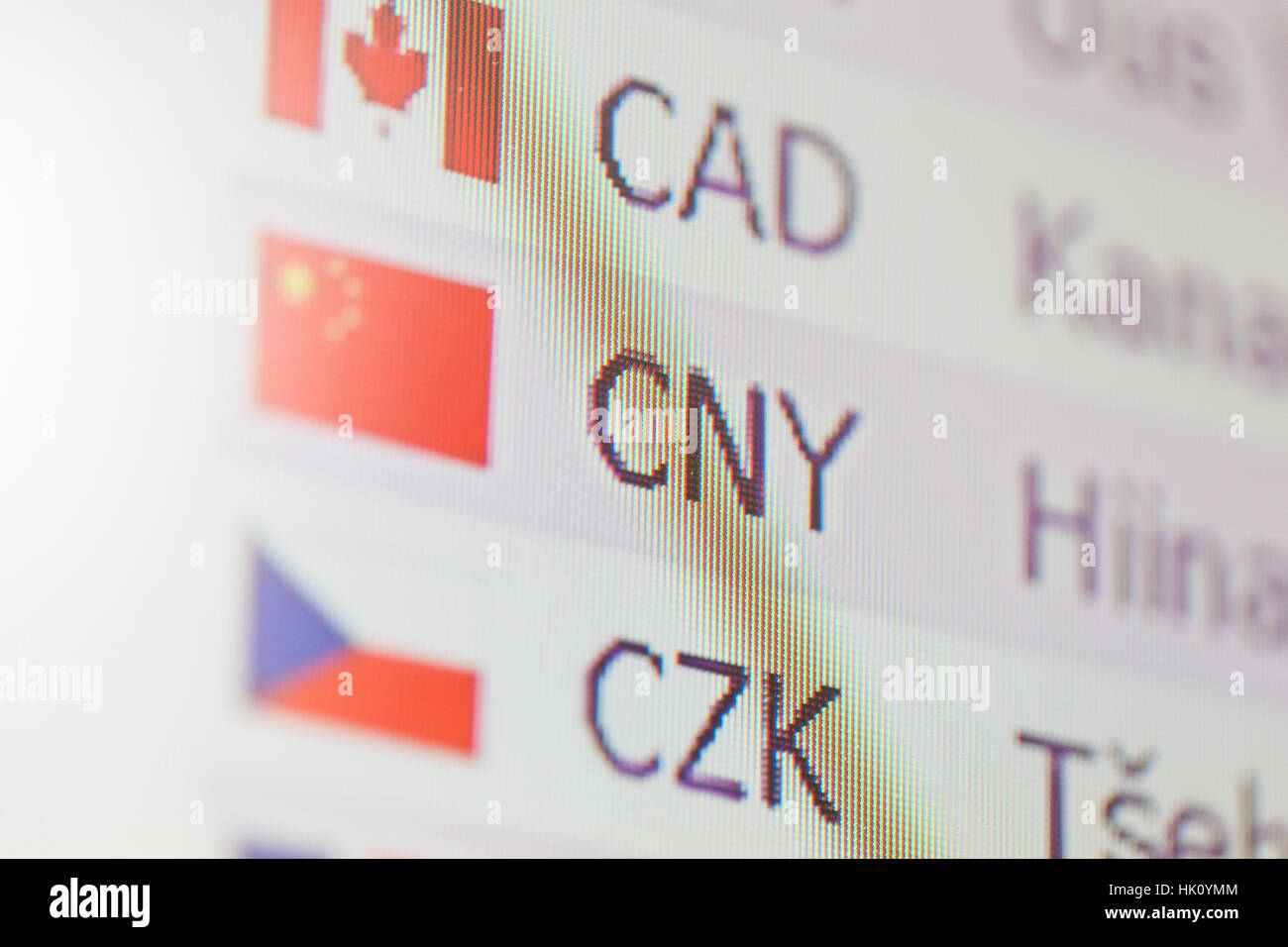 digital display with currency exchange rates Stock Photo - Alamy