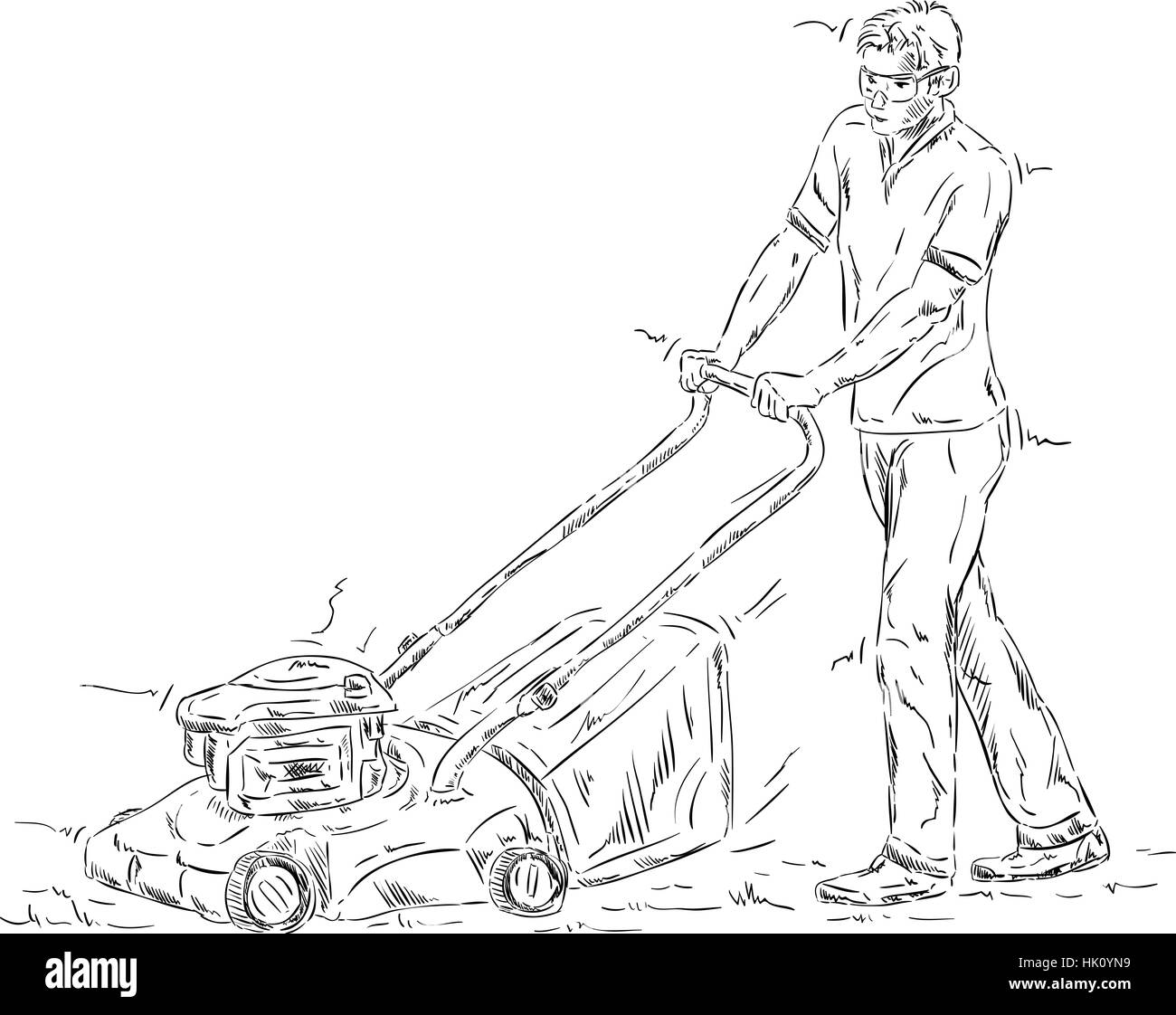 Black mower Black and White Stock Photos & Images - Alamy