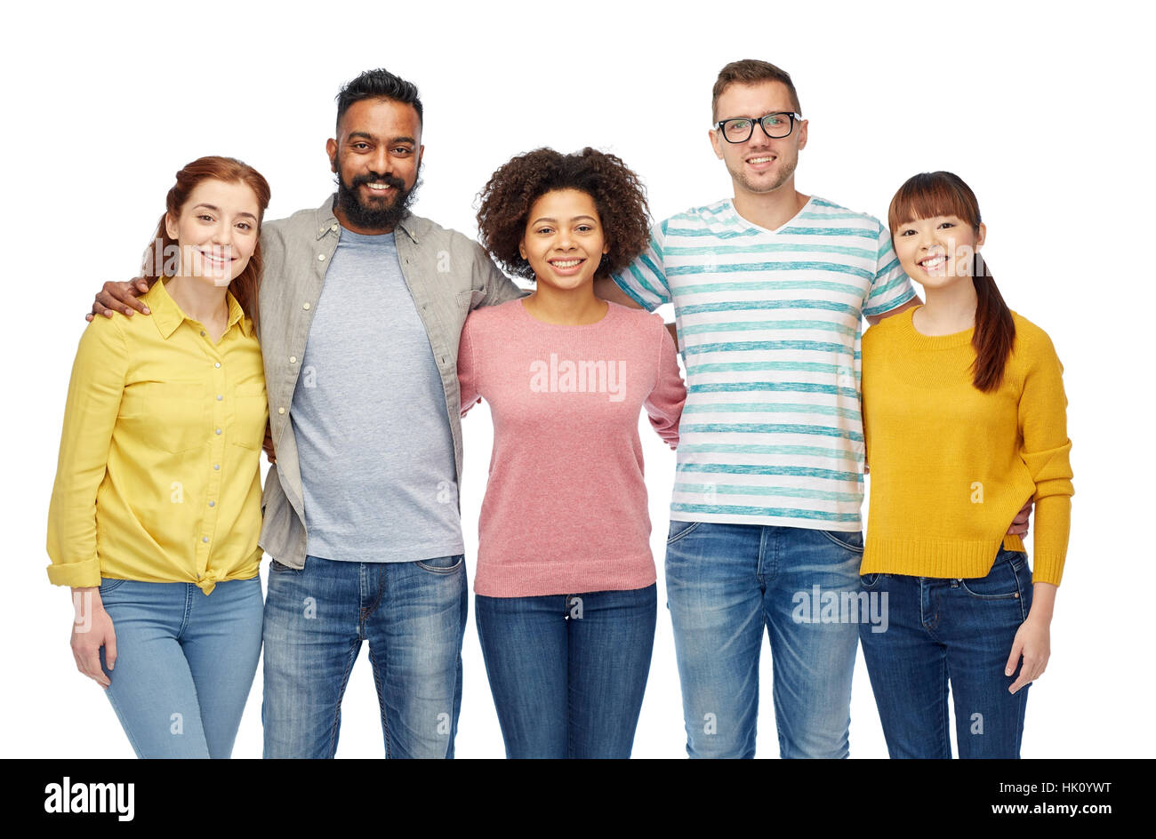 international group of happy smiling people Stock Photo - Alamy