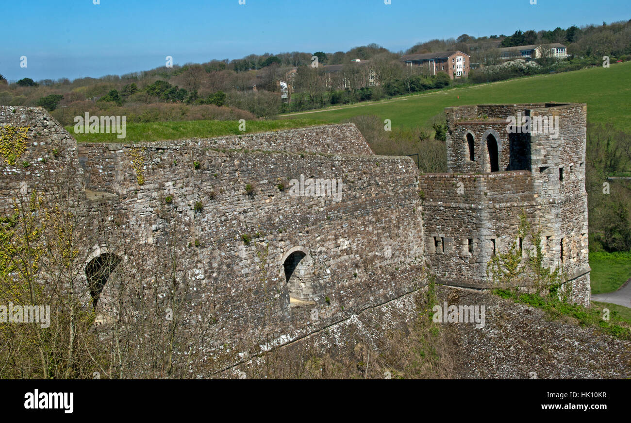 Dover Castle, Roman, Outer Wall, Kent Stock Photo - Alamy