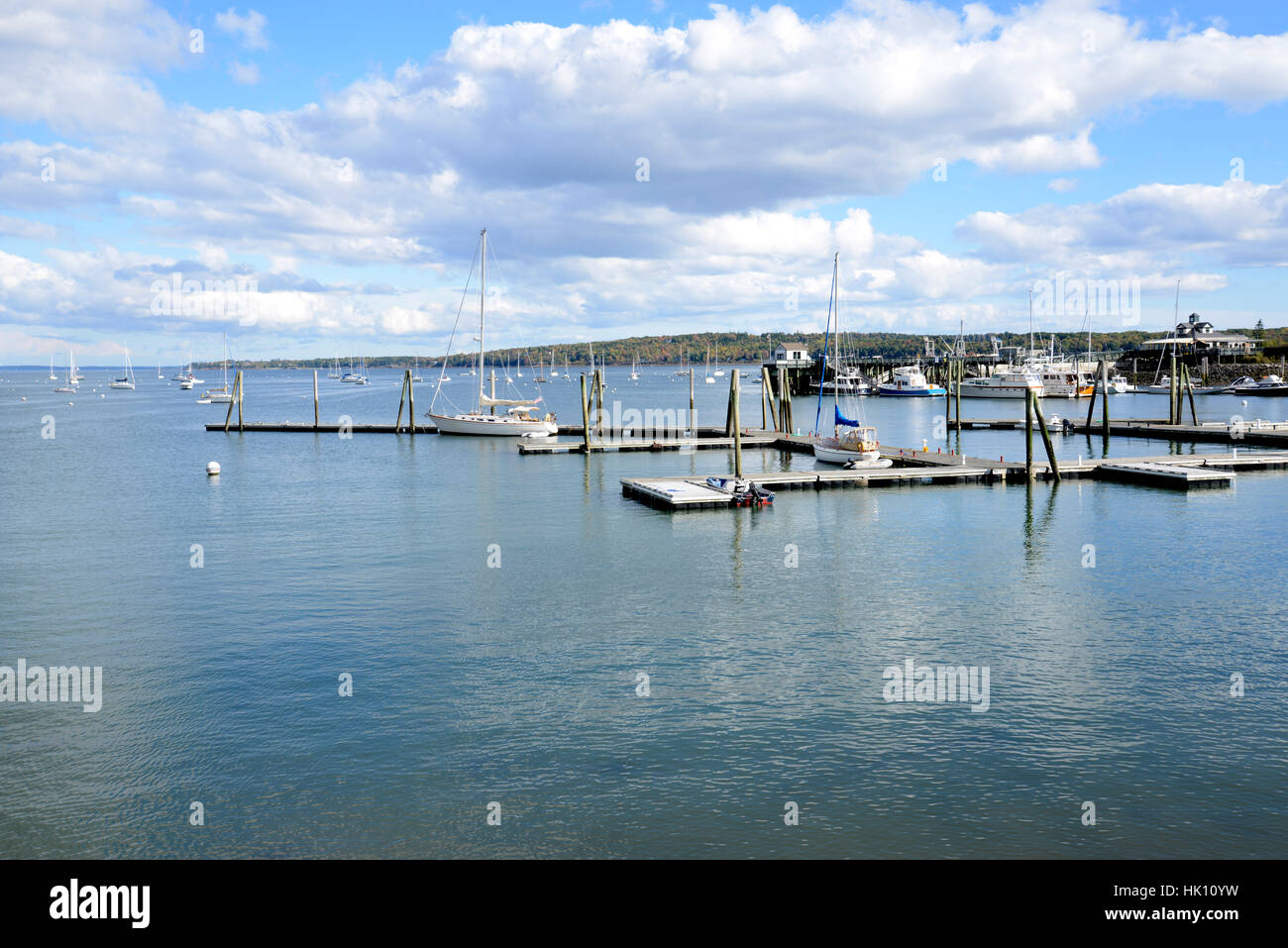 Harbor autumn blue sky hi-res stock photography and images - Alamy