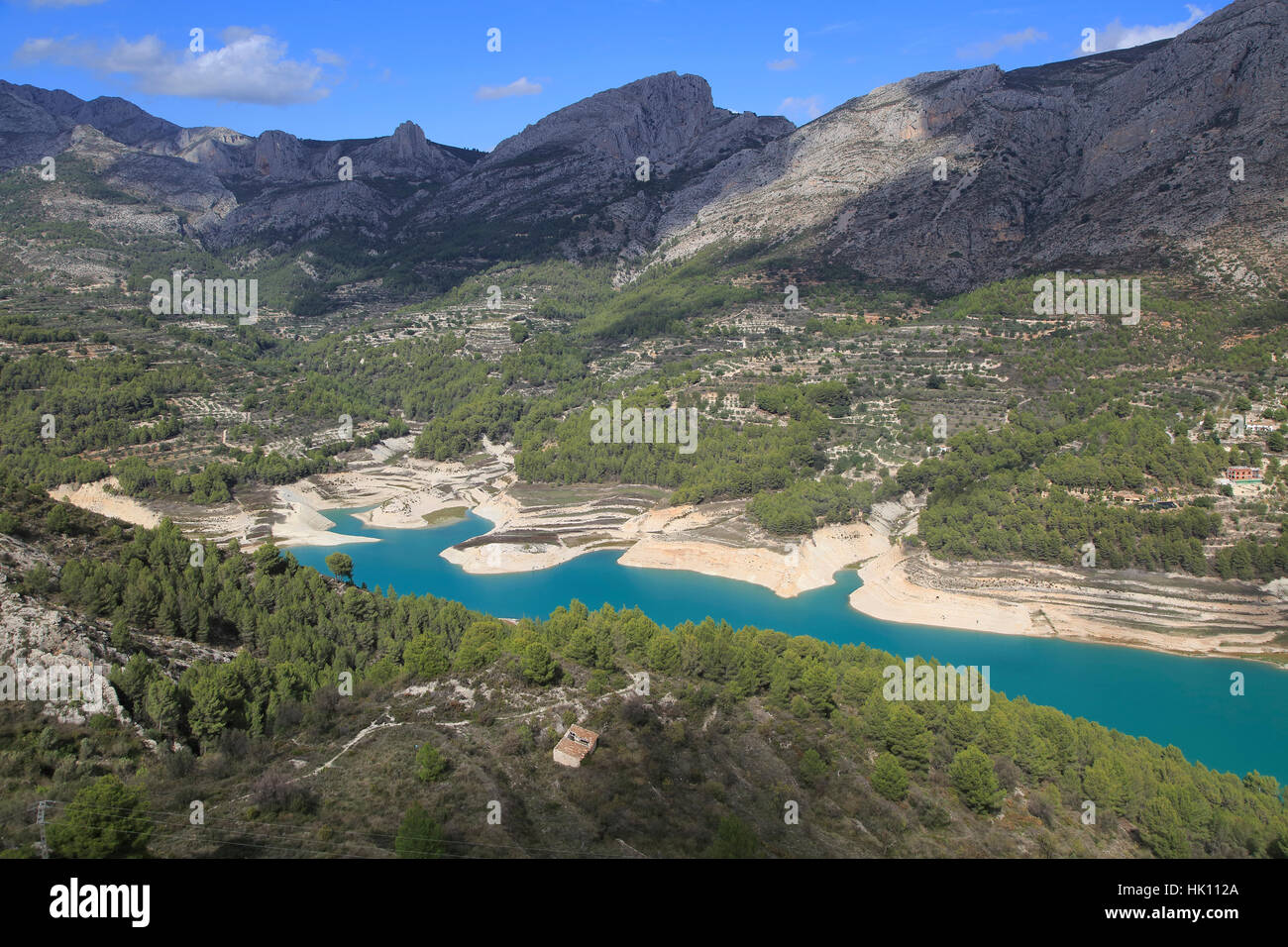 Reservoir lake, Embossment de Guadalest, Valley of Gaudalest, Alicante ...