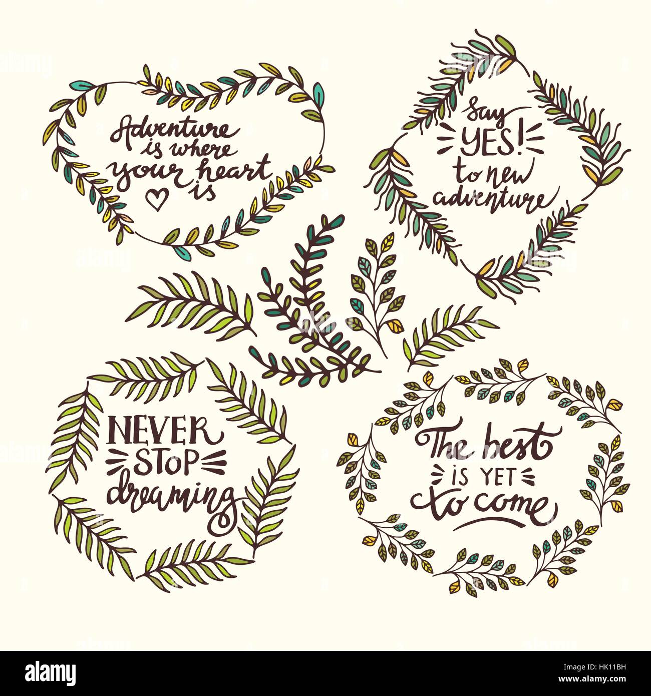 lettering. positive quotes Stock Vector Image & Art - Alamy