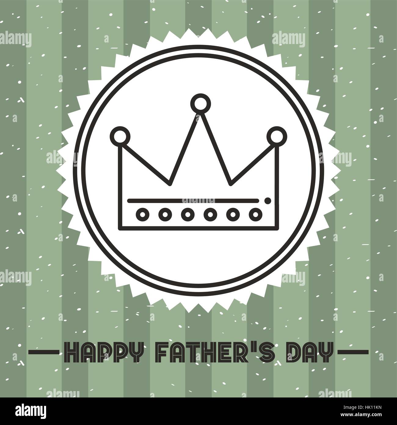 happy father's day card with crown icon. colorful design. vector ...