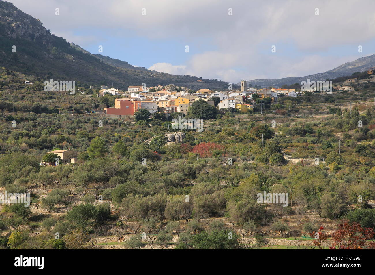 Village of Benimaurell, Vall de Laguar, Marina Alta, Alicante province ...