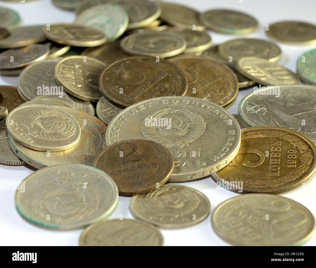 Old Soviet Union coins Stock Photo - Alamy