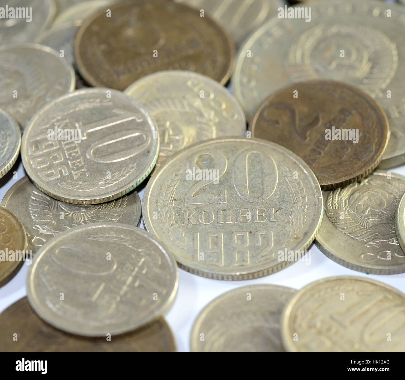 Old Soviet Union coins Stock Photo - Alamy